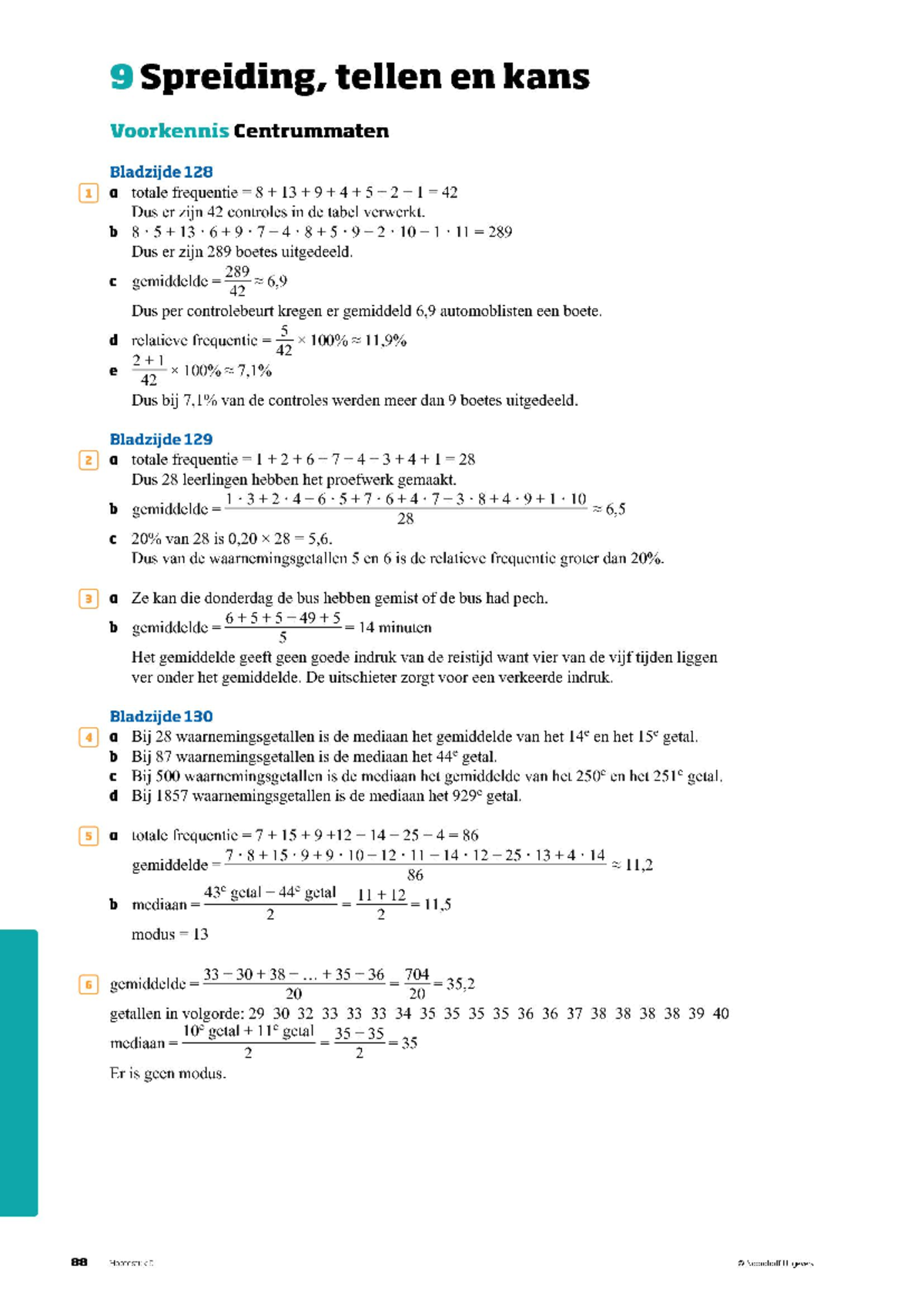getal & ruimte hoofdstuk 9 antwoorden - Wiskunde - Studeersnel