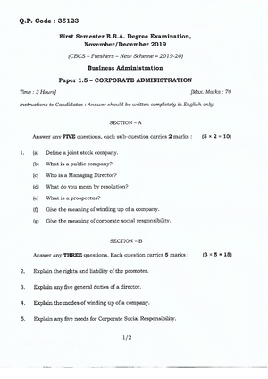 BCA BNU syllabus of Bangalore North University - BENGALURU NORTH ...