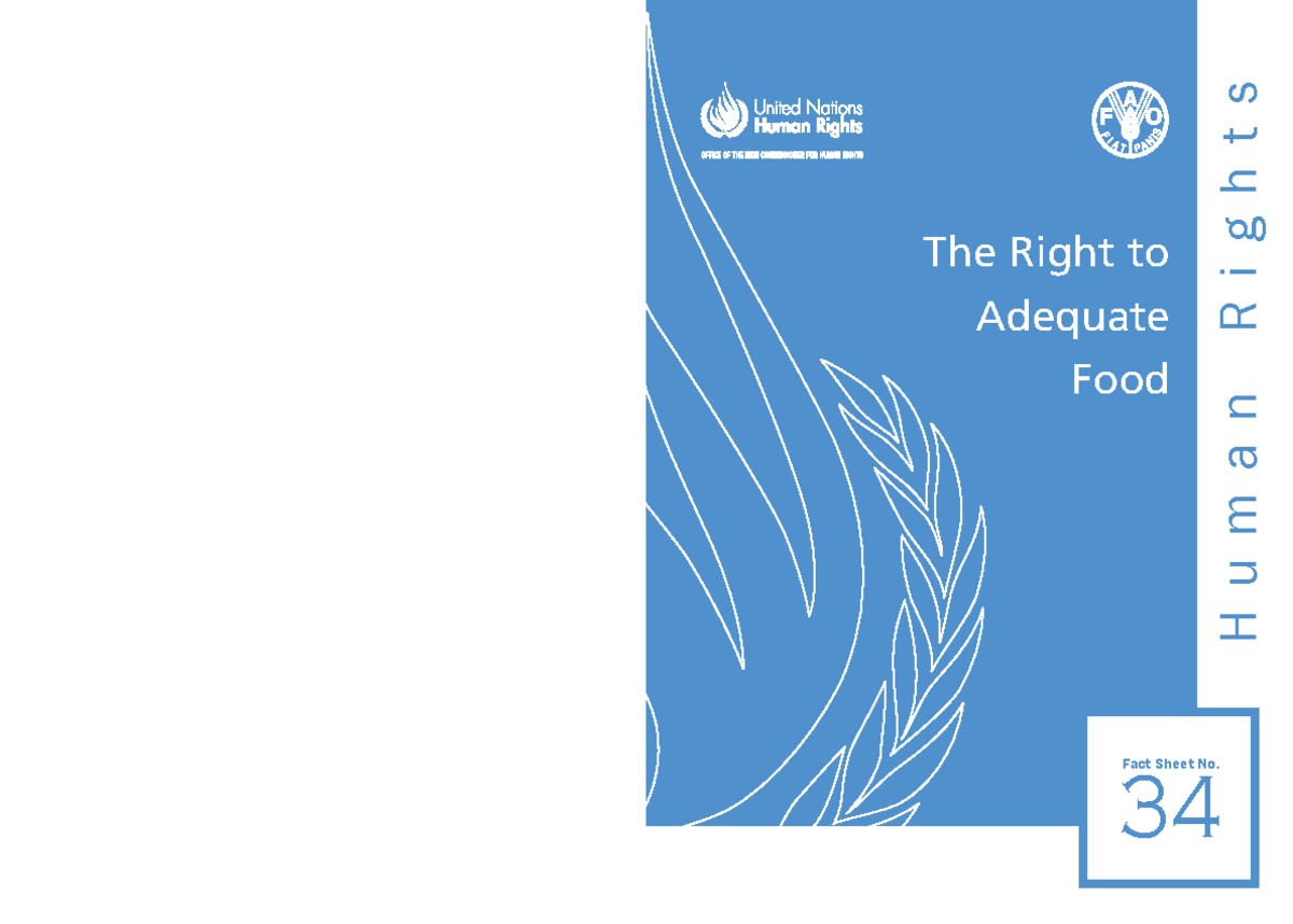 Fact Sheet 34en - human rights - The Right to Adequate Food H u m a n R ...