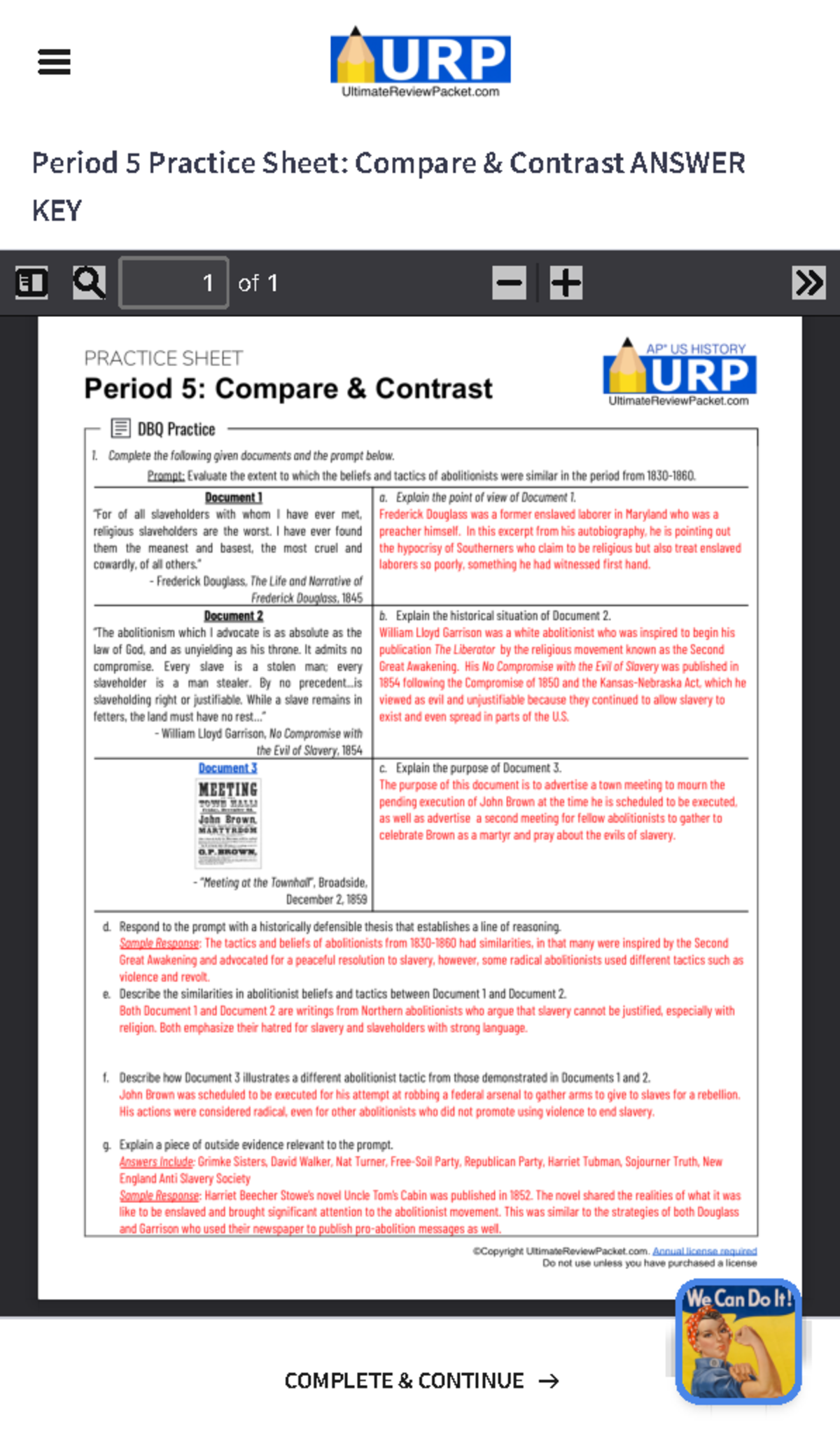 AP® US History Ultimate Review Packet - Ultimate Review Packet - Period ...