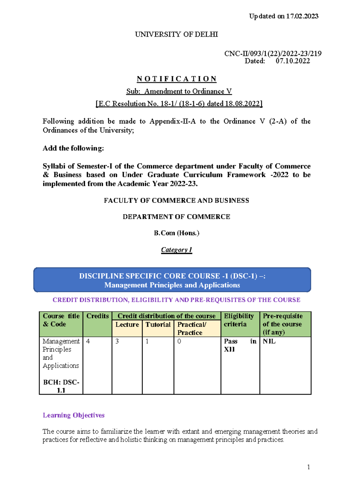 BCom Hons 1st Semester - Book of financial Accounting and management principles and applications ...