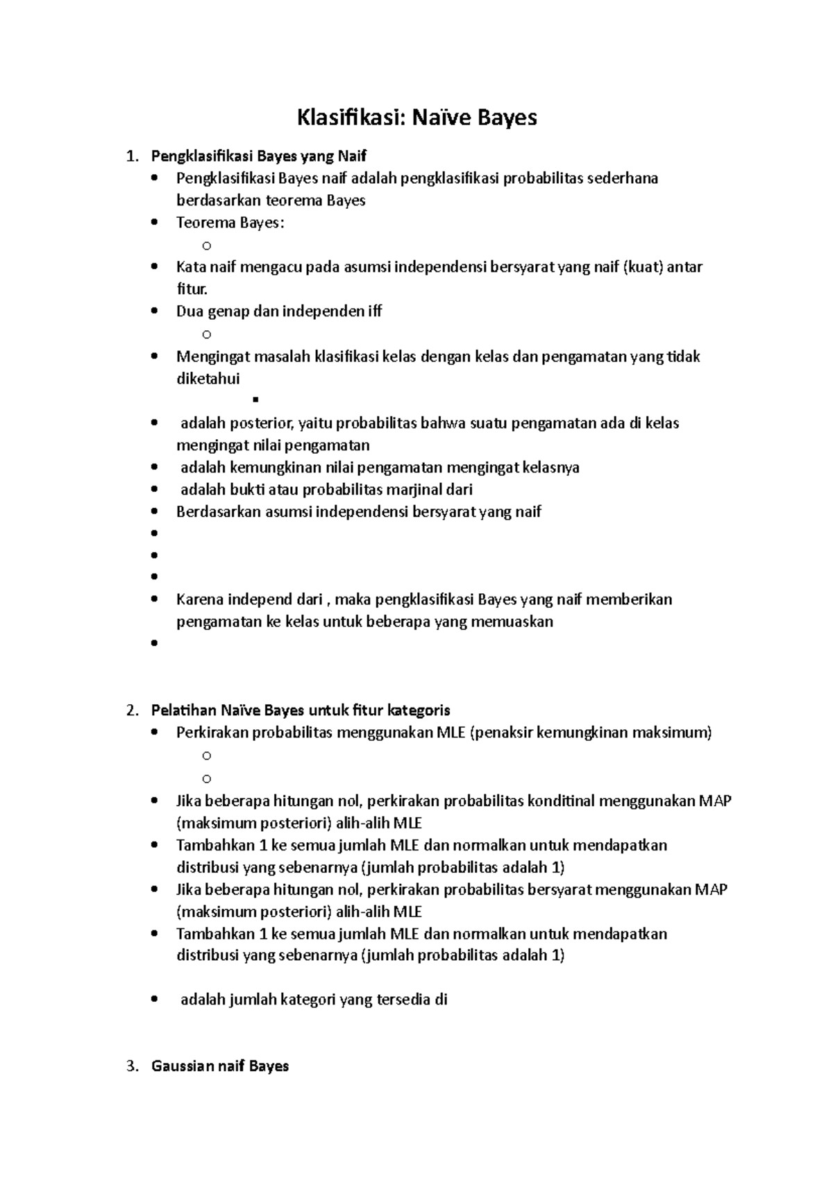 Klasifikasi Naive Bayes - Klasifikasi: Naïve Bayes Pengklasifikasi ...