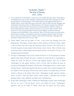 Vocabulary Chapter 6 - history - Vocabulary Chapter 6 Civilizations of ...