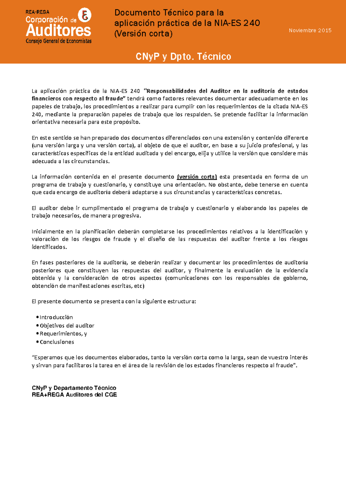 Ejemplo aplicacion practica NIA 240 - Documento Técnico para la aplicación práctica de la NIA ES ...