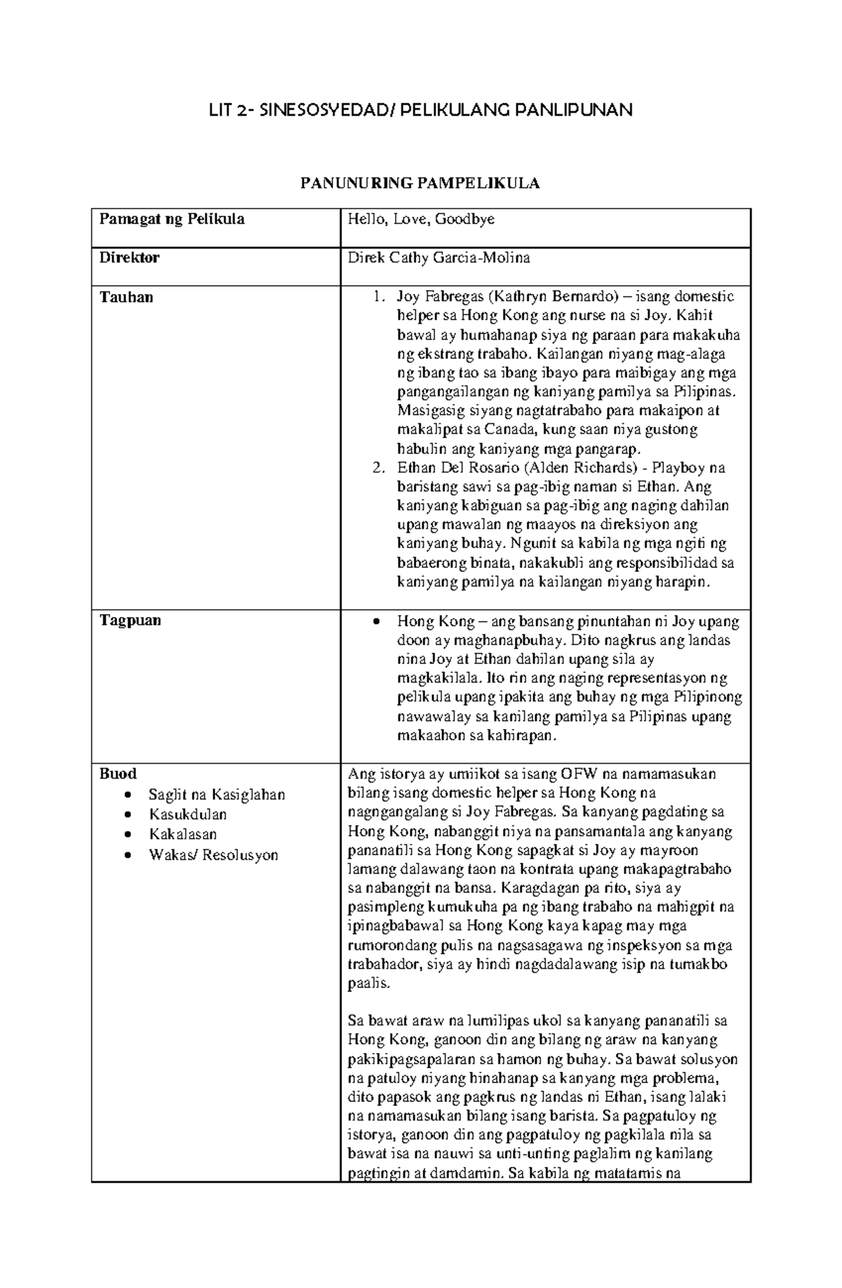 Halimbawa-ng-Panunuring-Pampelikula-1 - LIT 2- SINESOSYEDAD/ PELIKULANG ...