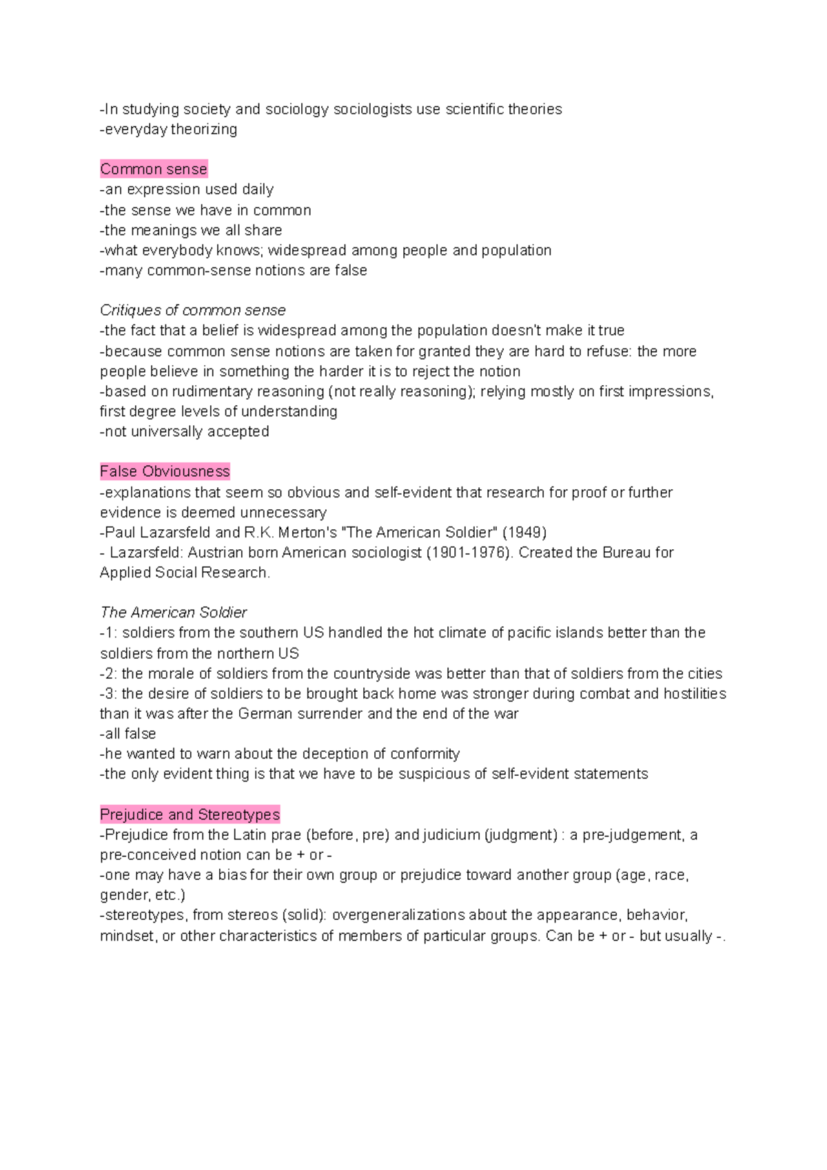 SOC1101- Lecture 5 - Stephan Larose -In studying society and sociology ...