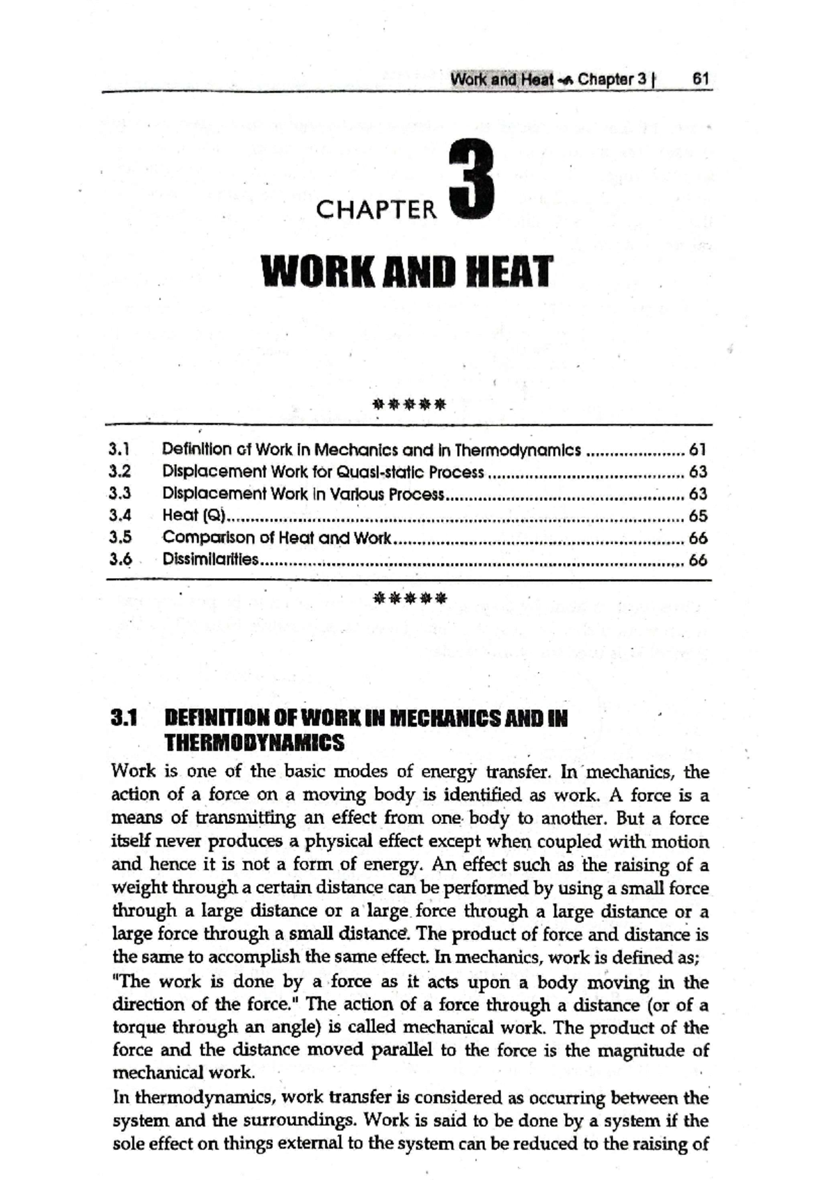 Thermal chapter 3 - Work and Heat Chapter 3 61 3 CHAPTER WORK AND HEAT ...