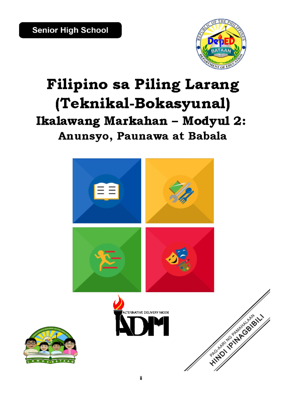 Q2 Module 2 Anunsyo, Paunawa at Babala - ii Filipino sa Piling Larang ...