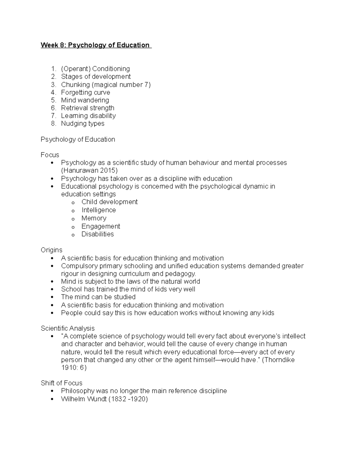 EDS100 Week 8 - includes lecture 8 notes - Week 8: Psychology of ...