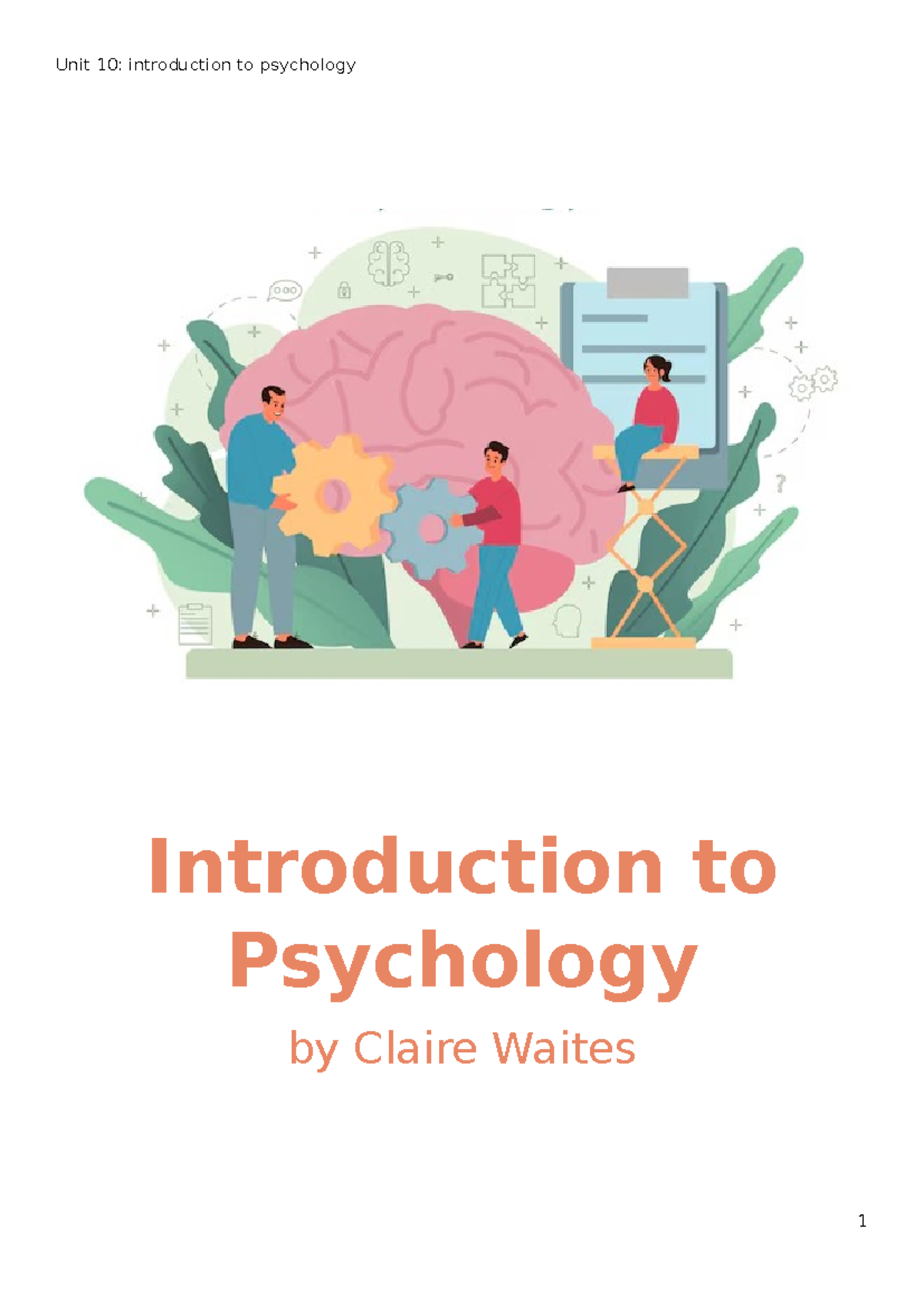 Introduction to Psychology academic report - Introduction to Psychology ...