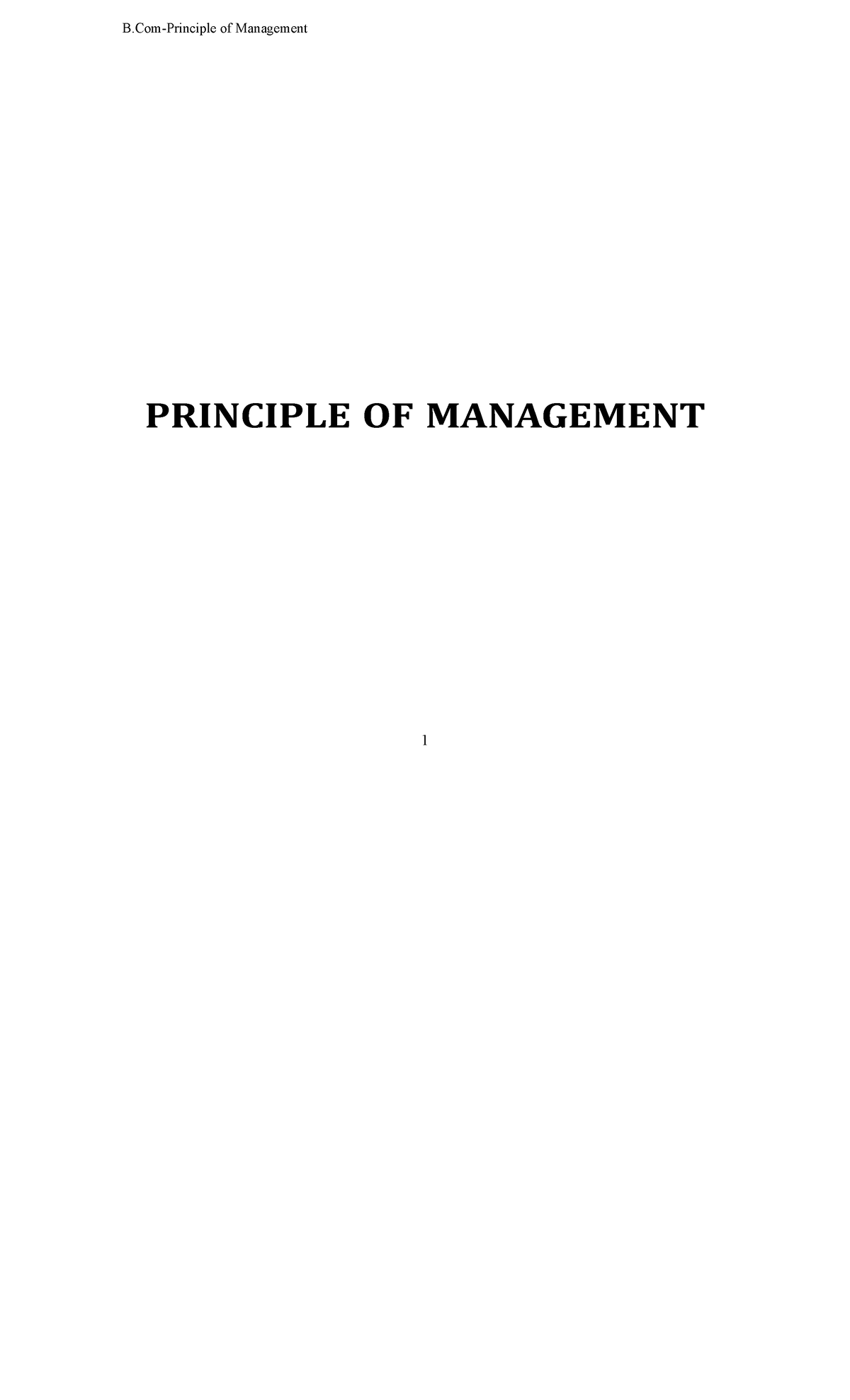 Principle of Management - B-Principle of Management PRINCIPLE OF ...