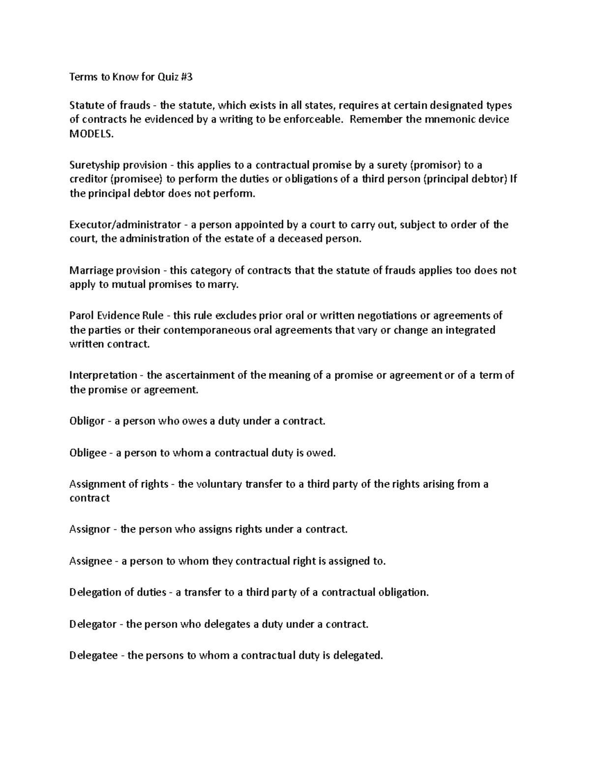Survey Of Business Law Terms For Quiz 1 Terms To Know For Quiz