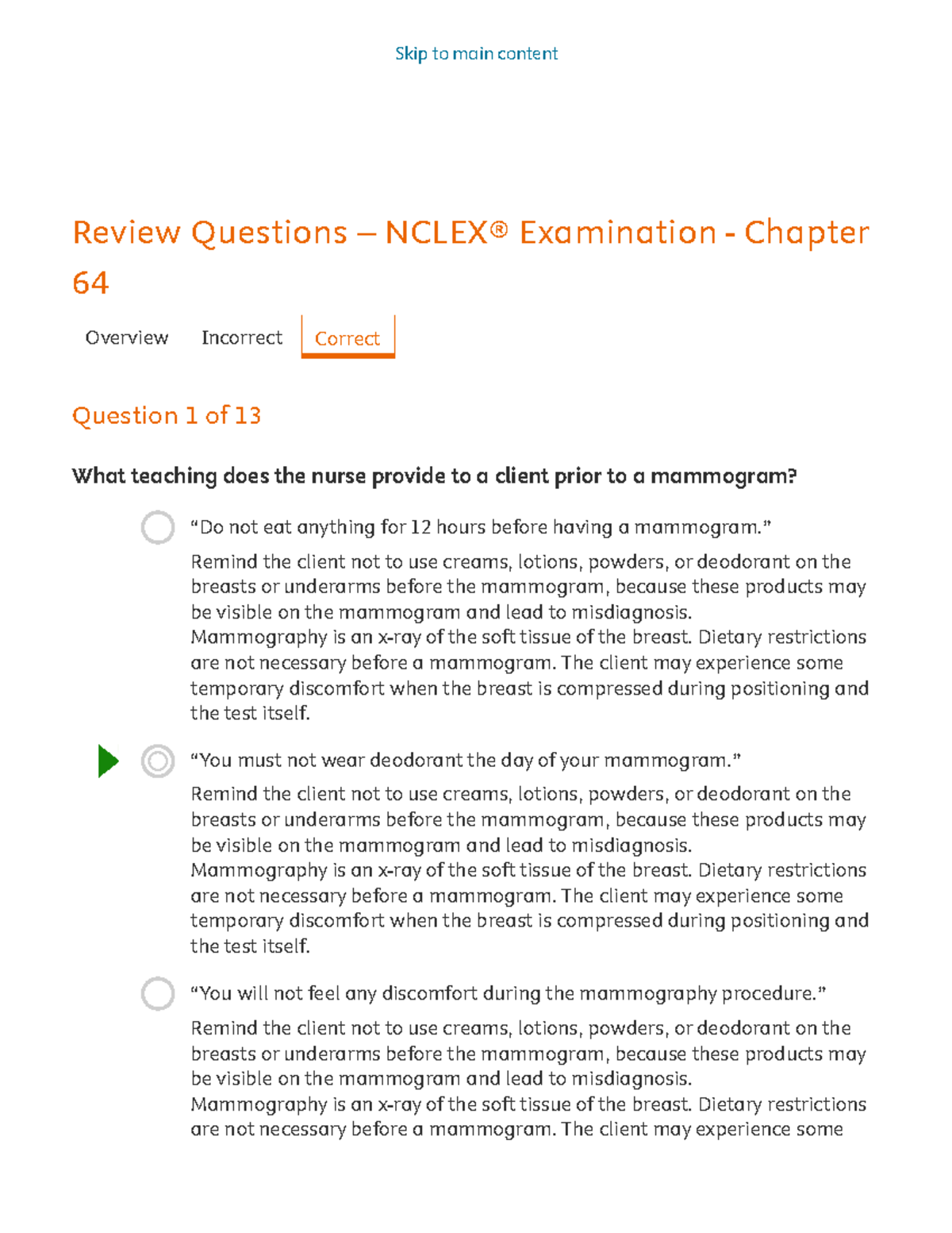 Reproductive - ,'l - Review Questions – NCLEX® Examination Chapter ...