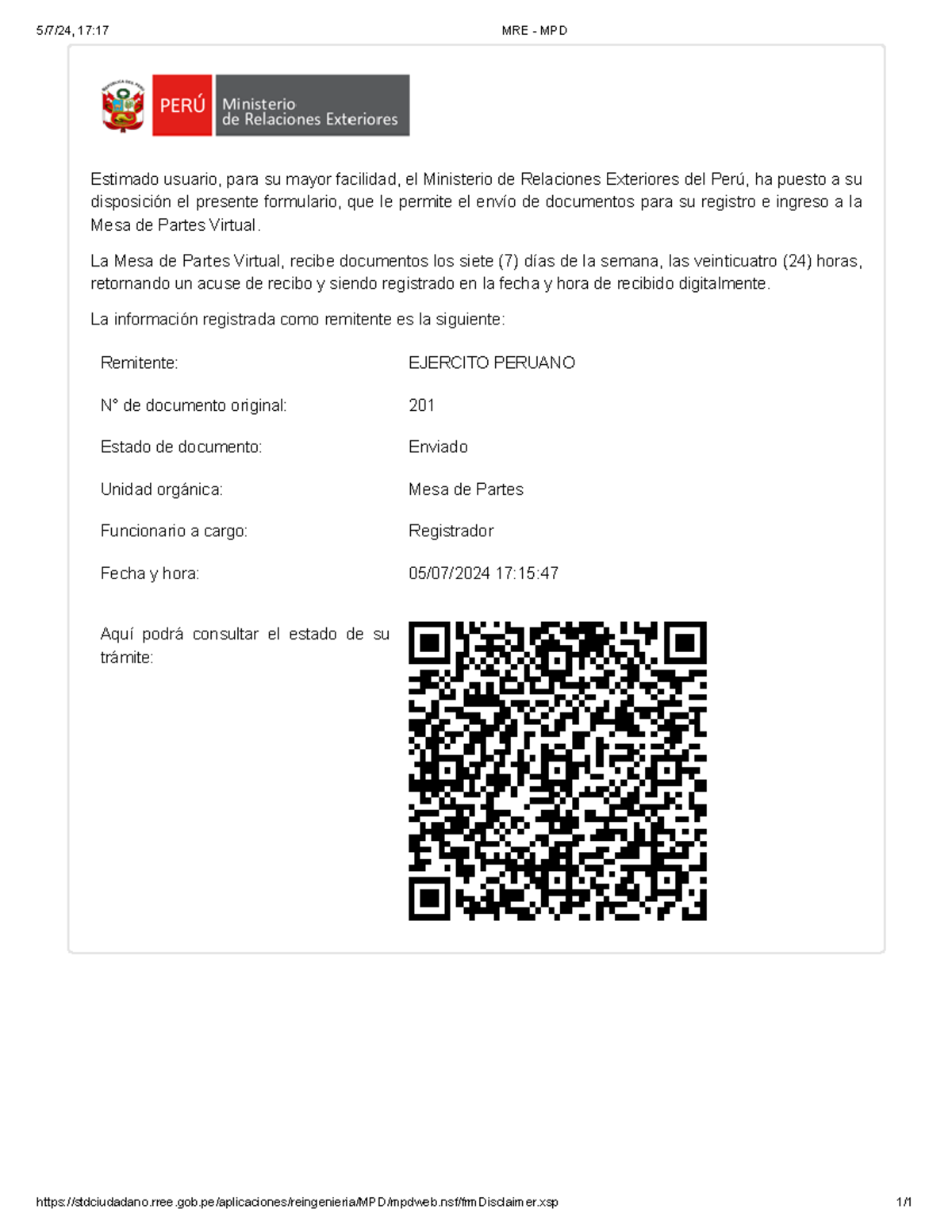 Cargo oficio 201 - dfgsdg - Estimado usuario, para su mayor facilidad ...