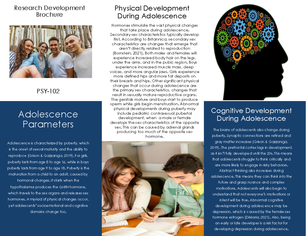 PSY-102 - Brochure - Adolescence Parameters Adolescence is ...