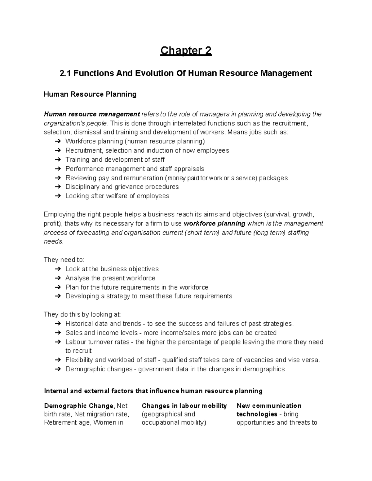 Business Review Chapter 2 - Chapter 2 2 Functions And Evolution Of ...