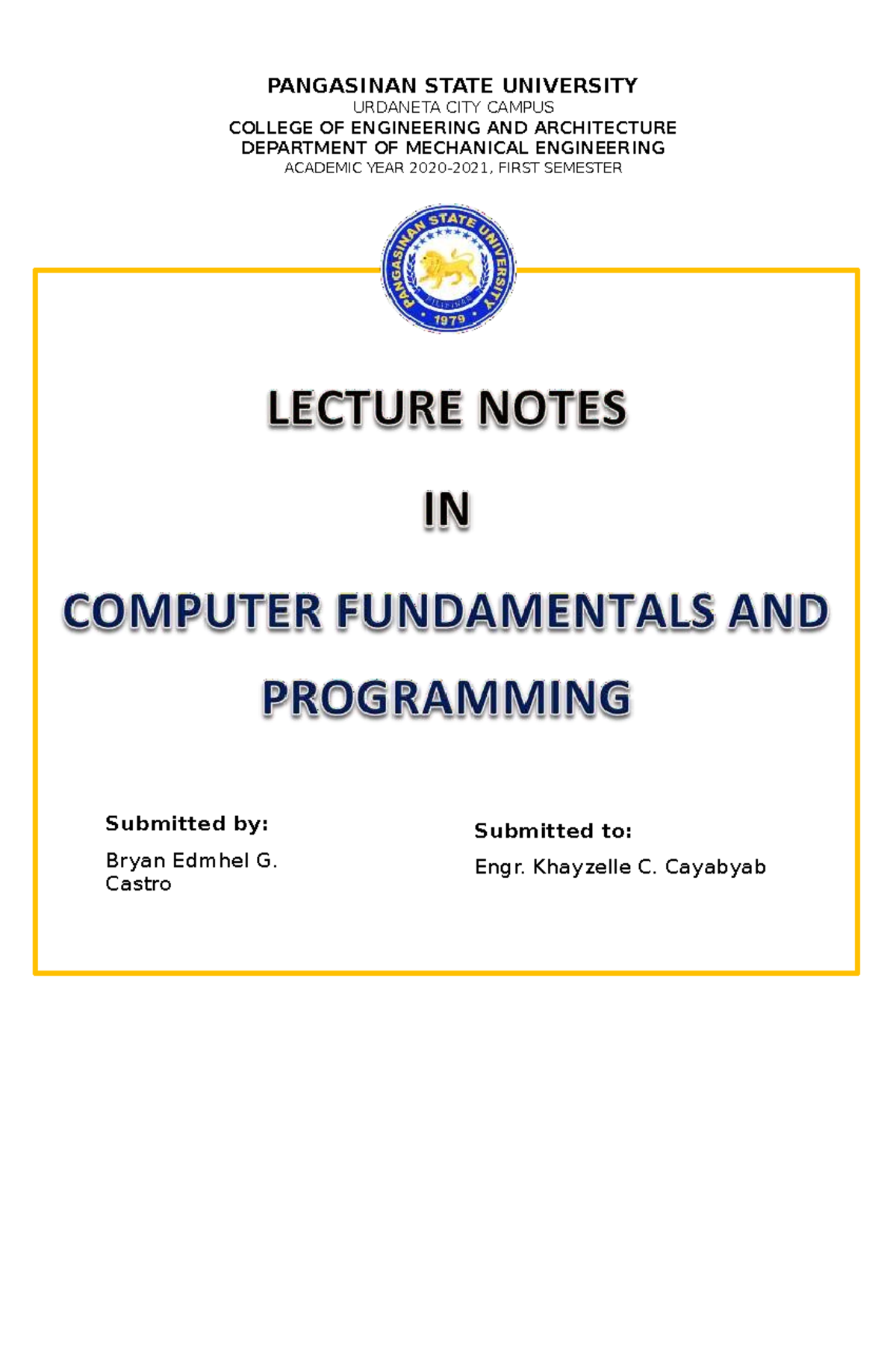 Castro Lecture Notes 4 - INTERNET and EXTRANET - Fundamentals of ...