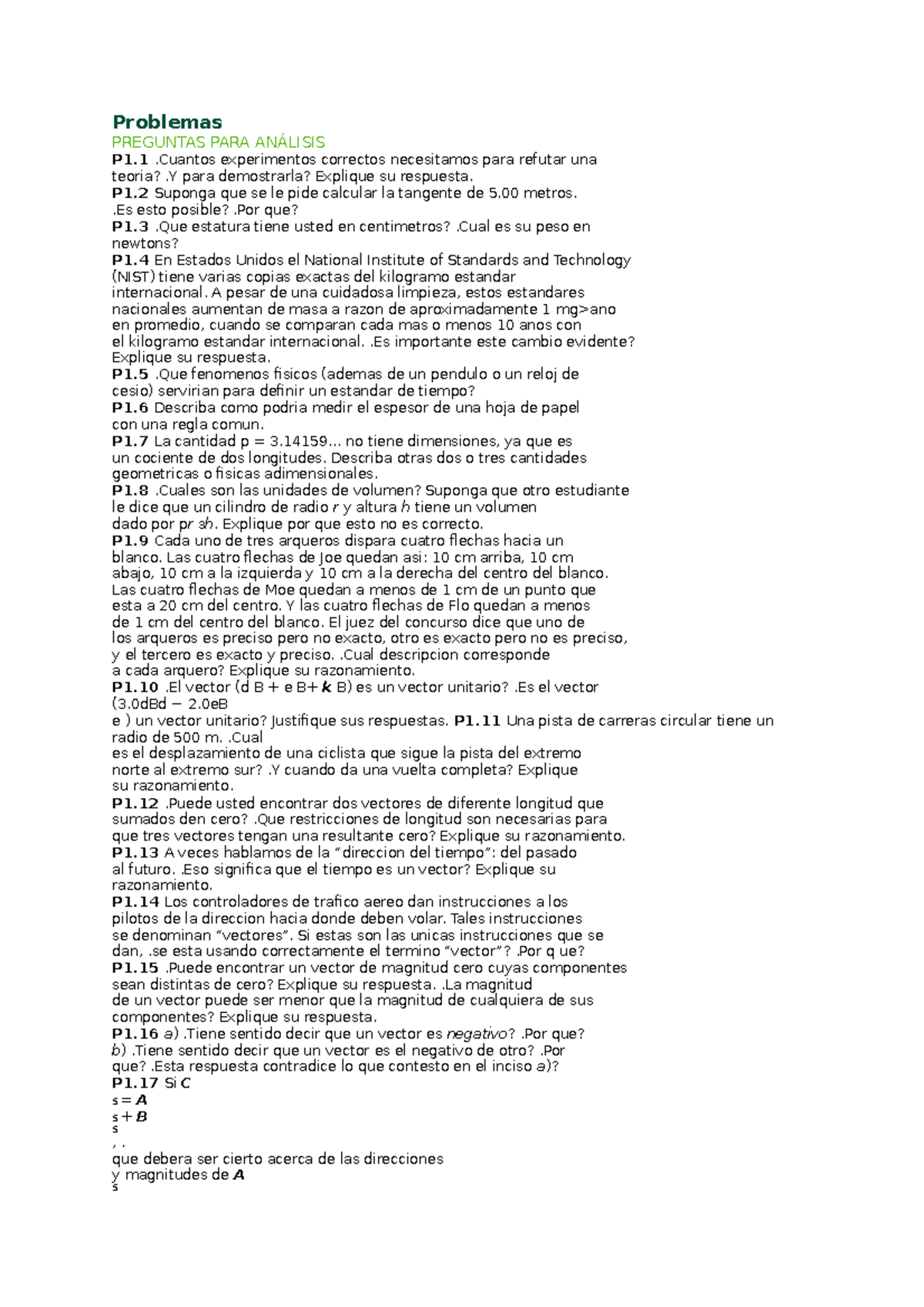 Problemas 22 - fadsf - Problemas PREGUNTAS PARA ANÁLISIS P1 .Cuantos ...