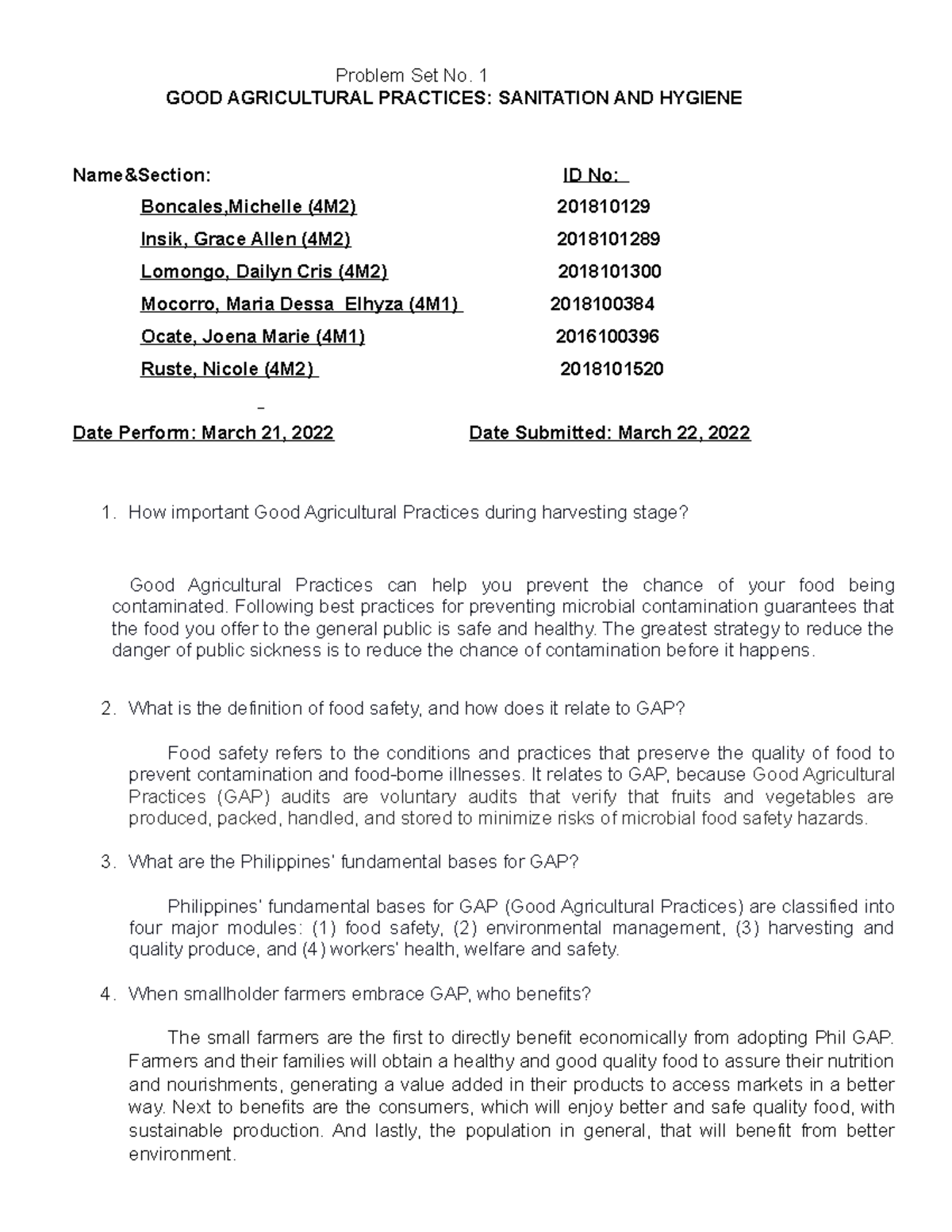 Problem Sets - The test will help the student assess their learning of ...