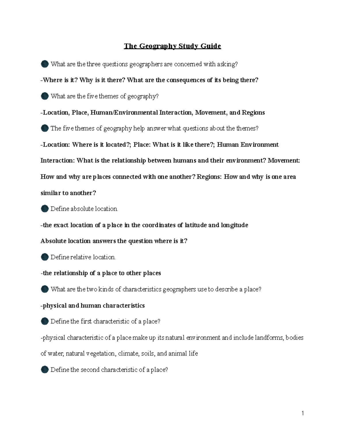 Geography Study Guide - Summary Contours Of Us History - The Geography ...