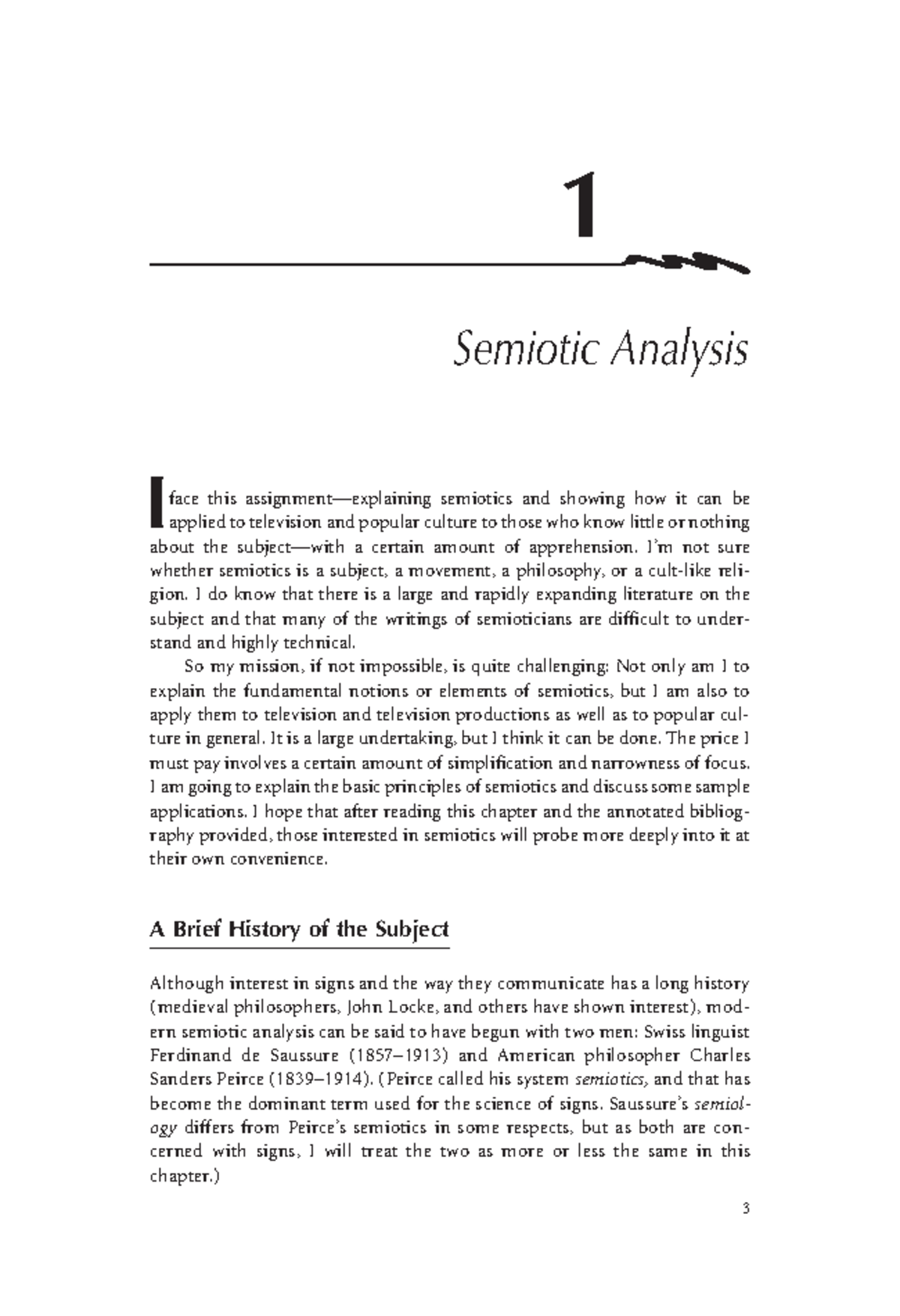 41303 1 - None - 3 1 Semiotic Analysis I face this assignment—explaining semiotics and showing ...