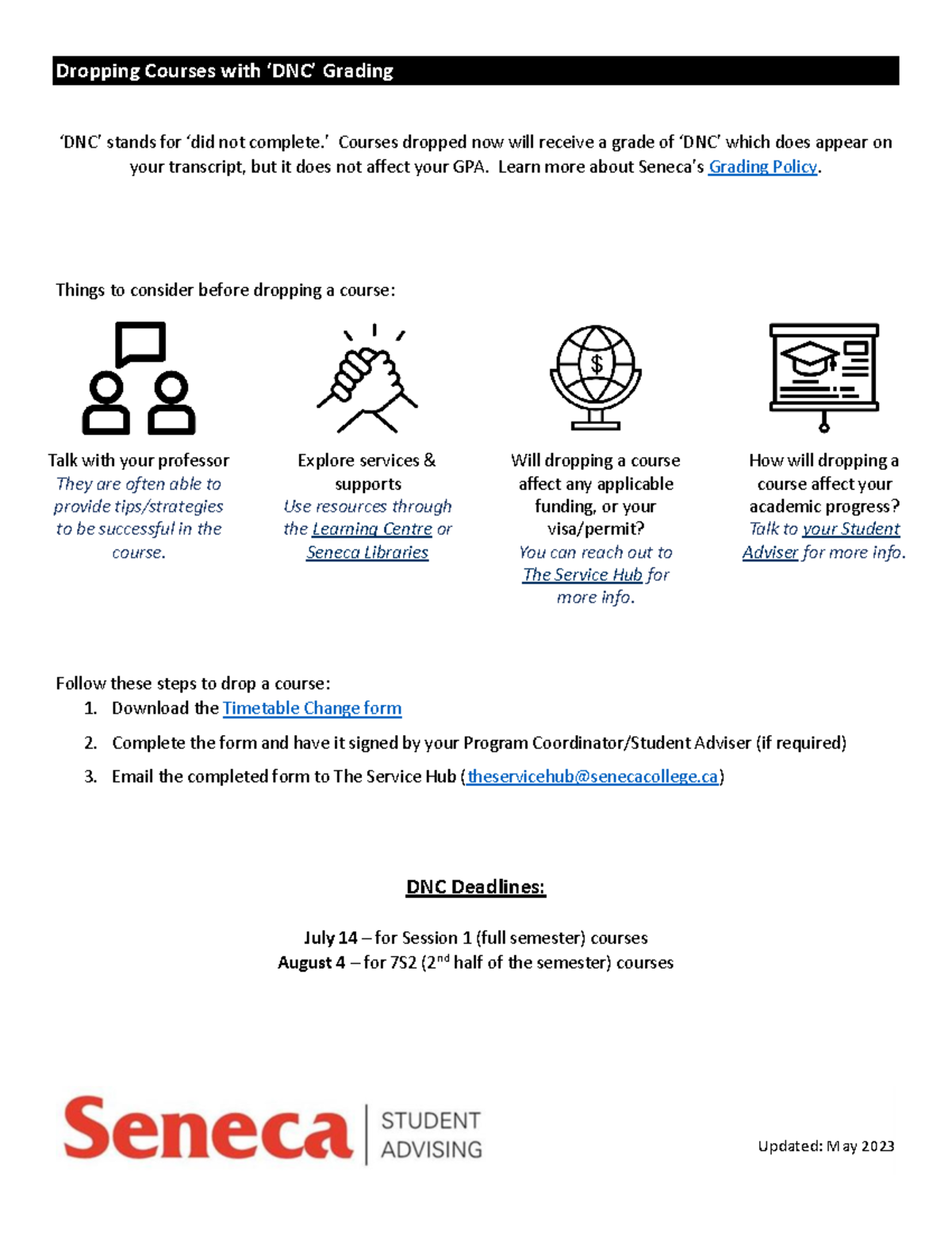 DNC Info Flyer - lecture notes and example - MAN400 - Seneca College ...