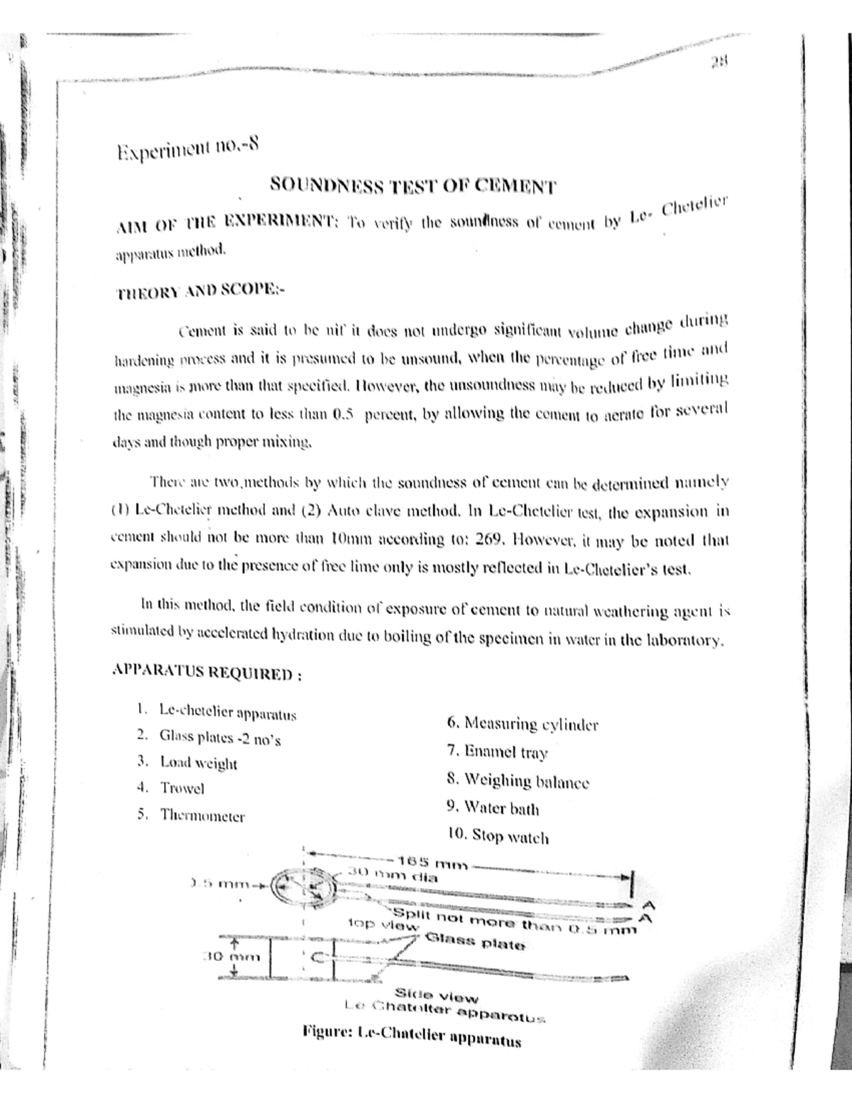 Soundness TEST OF Cement - Applied Mechanic II - PoU - Studocu