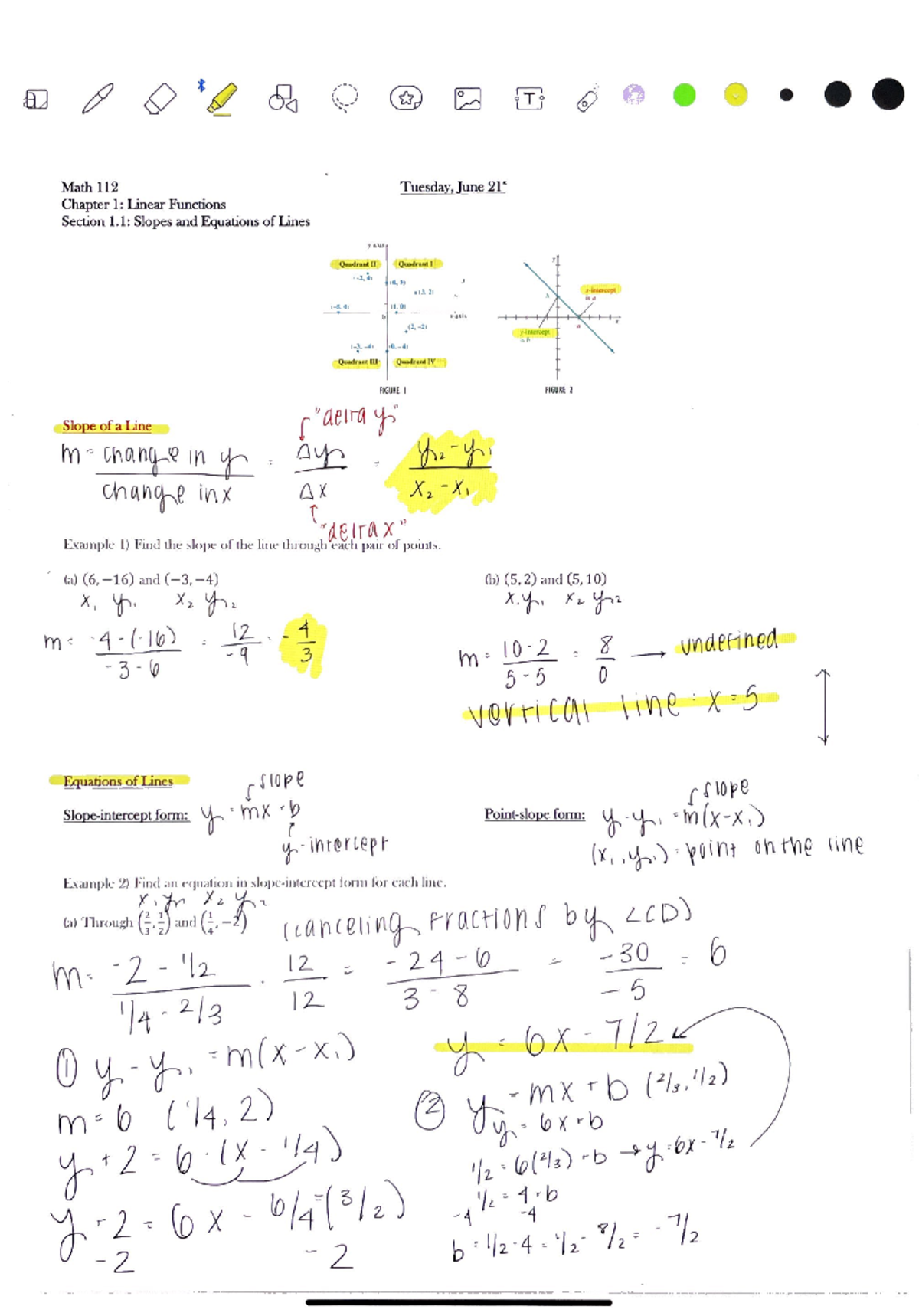 Chapter 1 Sections 1.1 - 2.1 - Math 112* - Studocu