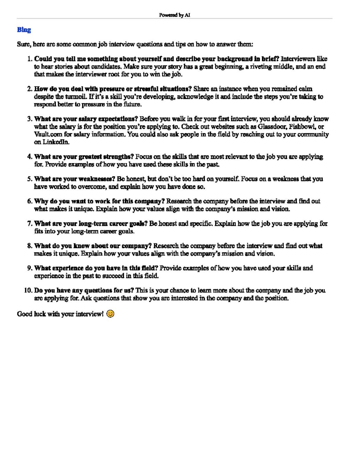 Job Interview - Work Immersion Job Interview Guide - Studocu