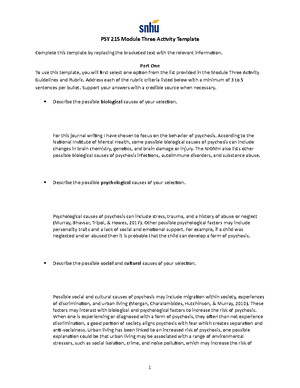 PSY260 Project One - Project One Mireonasia Delaney Southern New ...