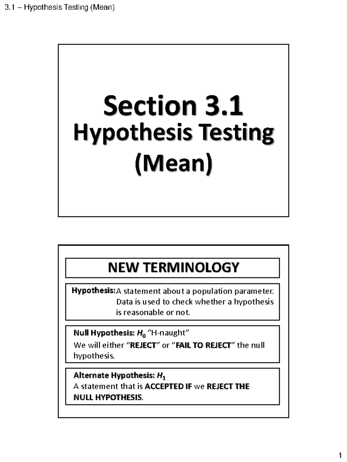 3.1 - Hypothesis Testing (Mean) (Solutions) - Section 3. Hypothesis ...