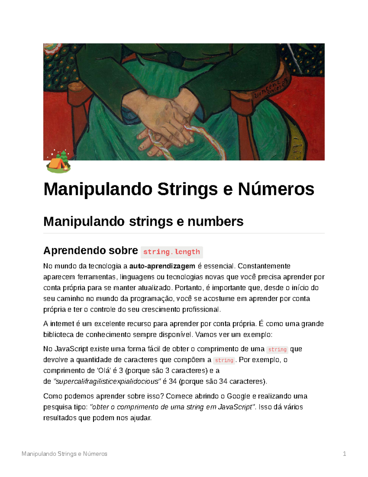 Manipulando Strings e Nmeros - 🏕 Manipulando Strings e Números Manipulando strings e numbers ...