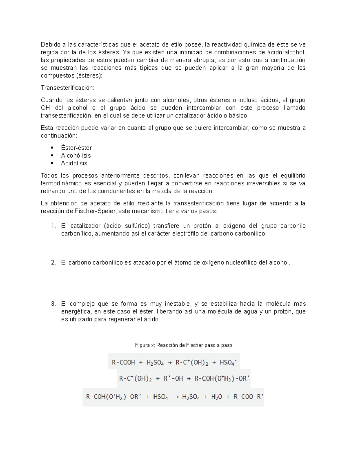 Reacciones etanoato - N/A - Debido a las características que el acetato ...
