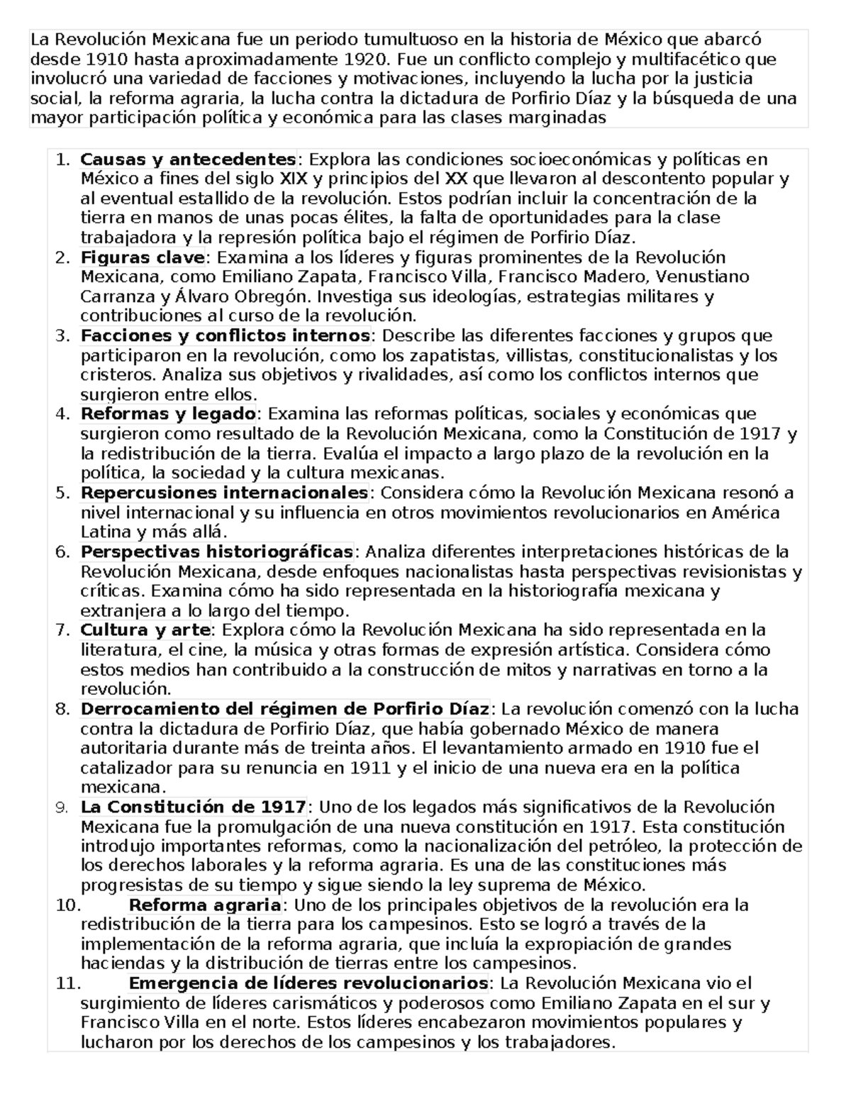 La revolucion mx - aaaa - La Revolución Mexicana fue un periodo ...