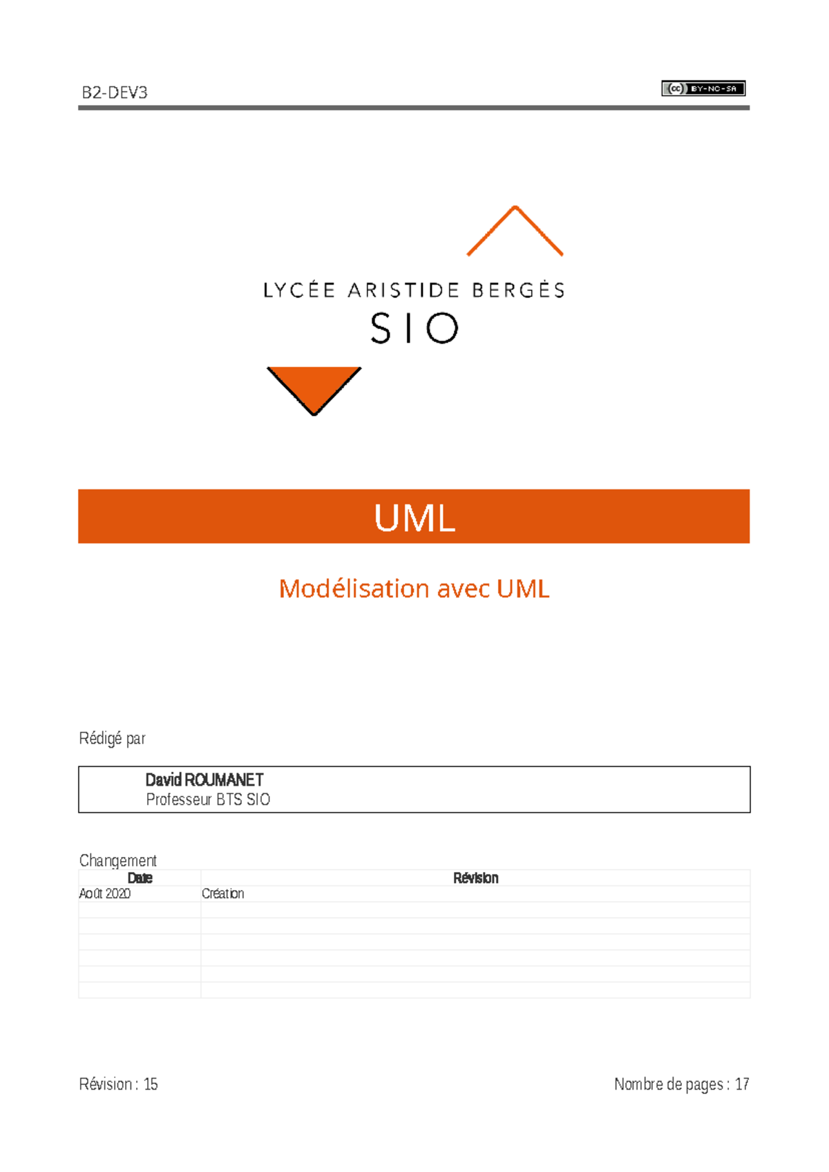 B2-DEV 232 Modélisation UML - B2-DEV UML Modélisation avec UML Rédigé ...