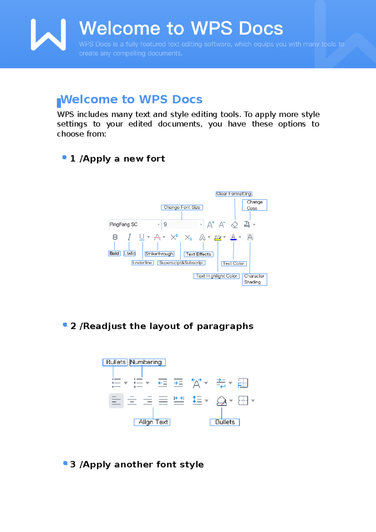 Copy of You can use WPS Document to write papers and reports - Welcome ...