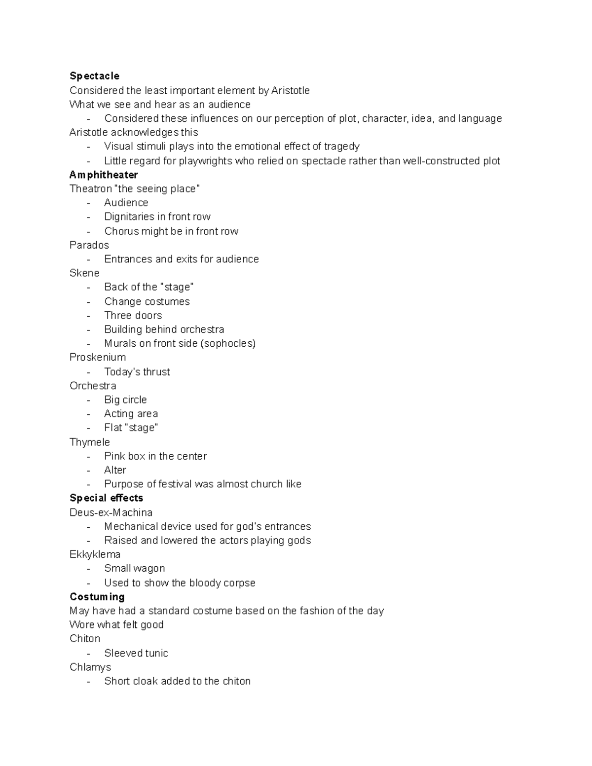 Element 6- spectacle - Play Analysis with Professor Lisa Devine ...