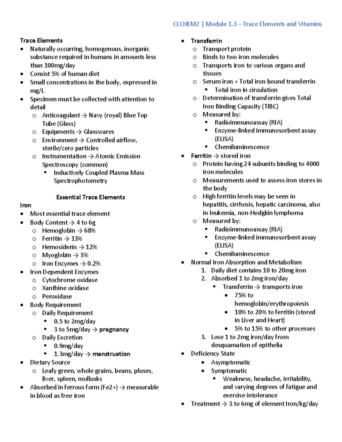 Trace Elements - Trace Elements Naturally occurring, homogenous ...