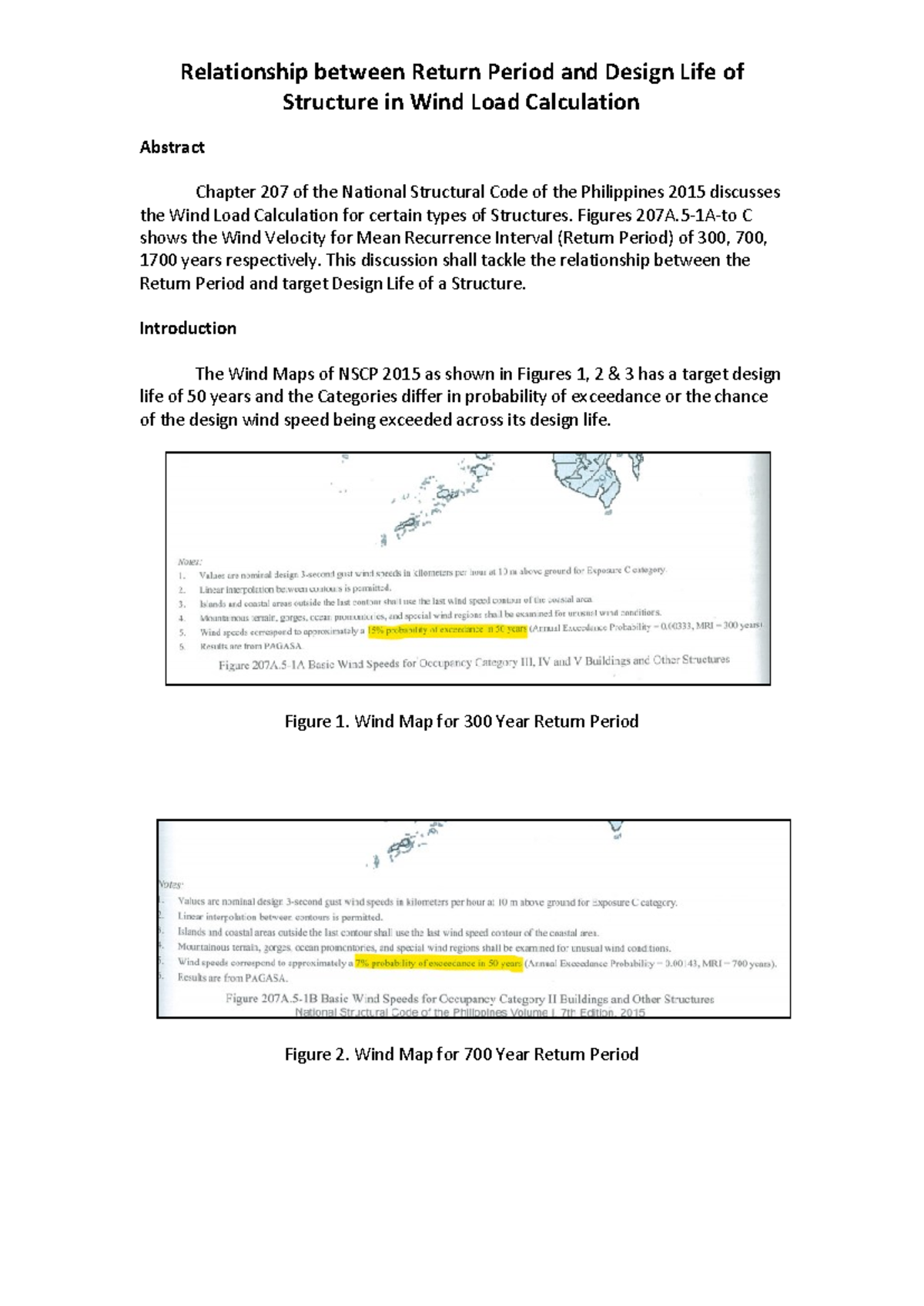 Wind Speed Return Period & Design Life - Structure in Wind Load ...