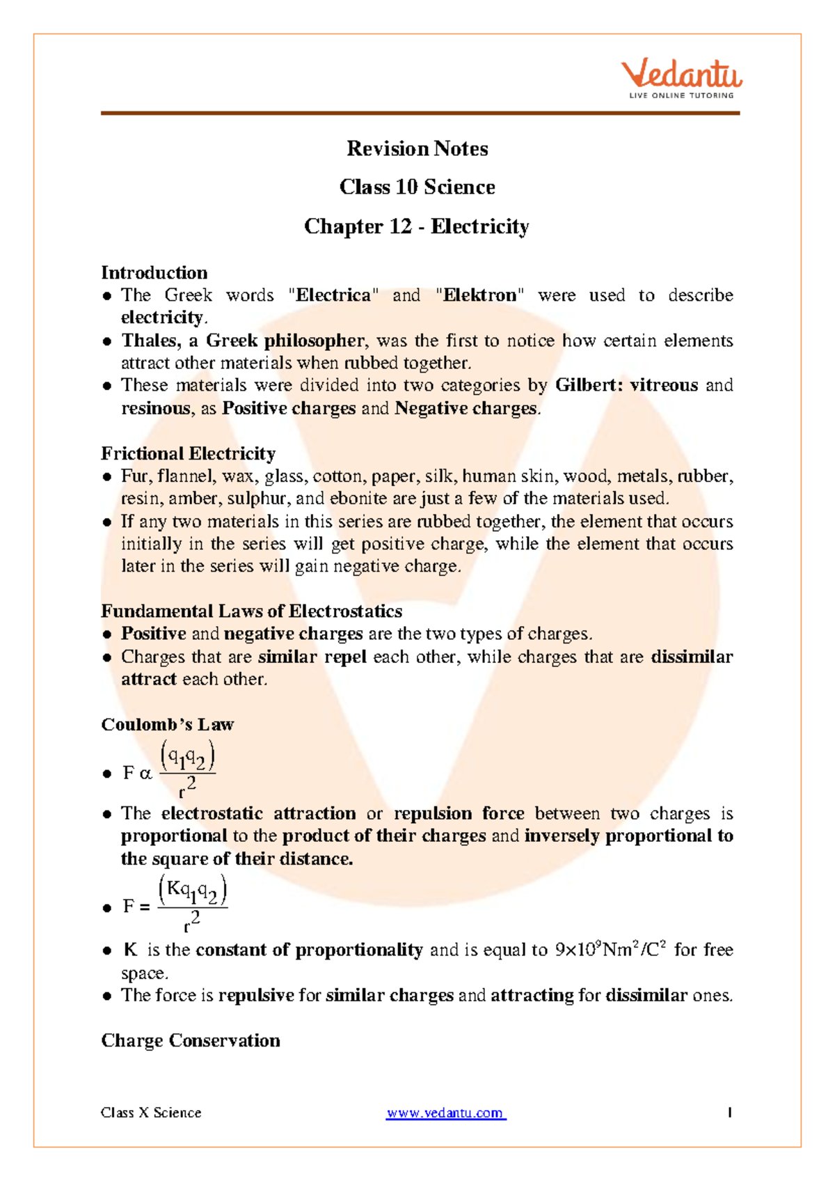 Cbse class 10 science notes chapter 12 electricity - Revision Notes ...