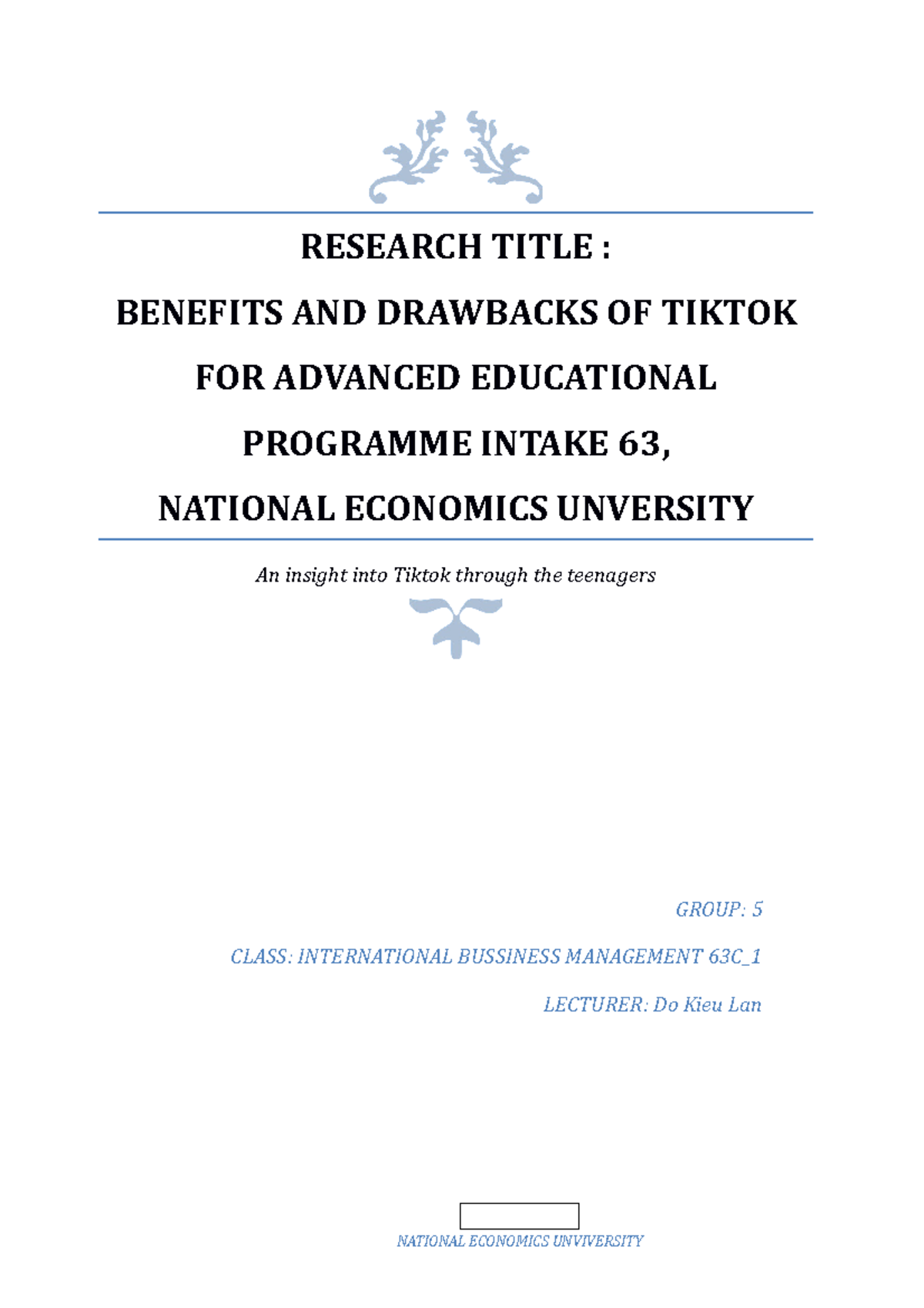 BENEFITS AND DRAWBACKS OF SOCIAL MEDIA TIKTOK TO ADVANCED ENGLISH ...