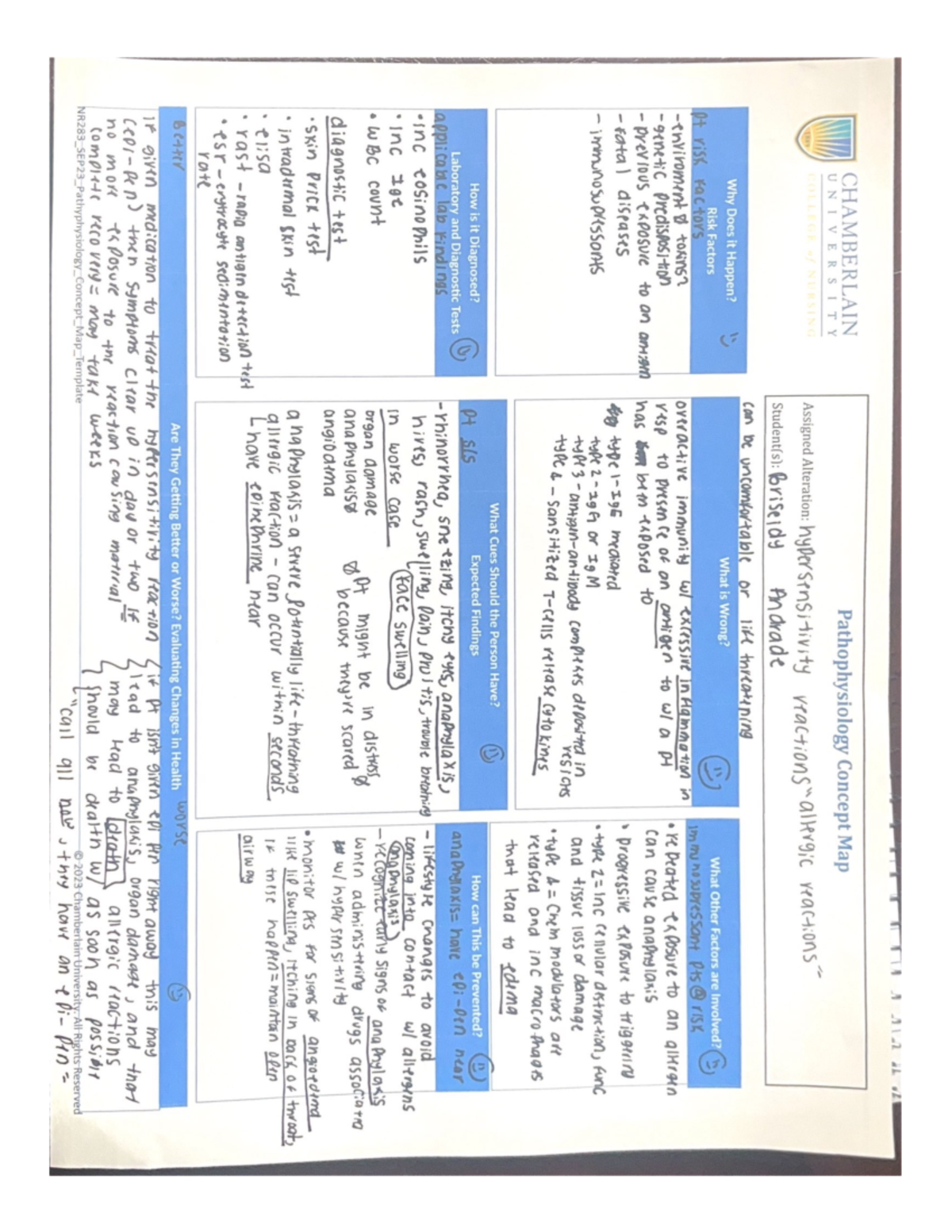 Week 2 - concept maps - oz CHAMBERLAIN Pathophysiology Concept Map ...
