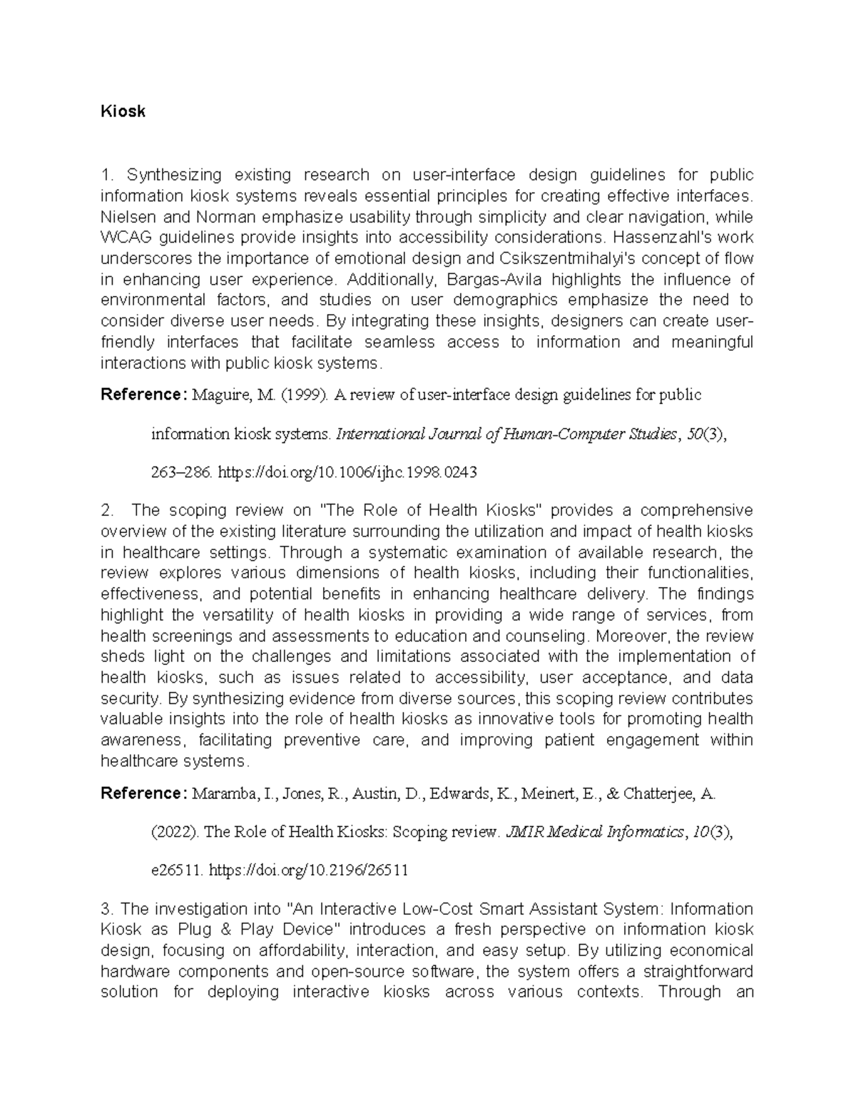 RRLs Gio - fsffsf - Kiosk Synthesizing existing research on user ...