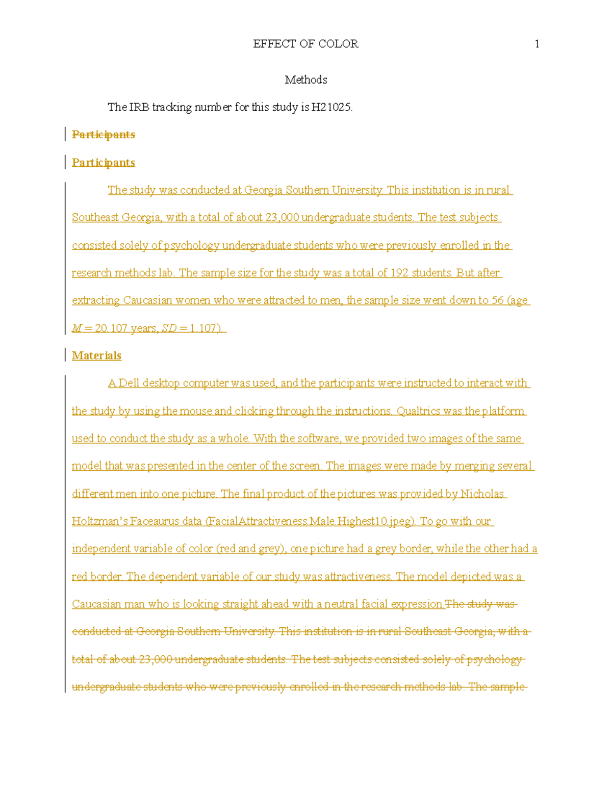 Methods 2nd Draft - Methods The IRB tracking number for this study is ...