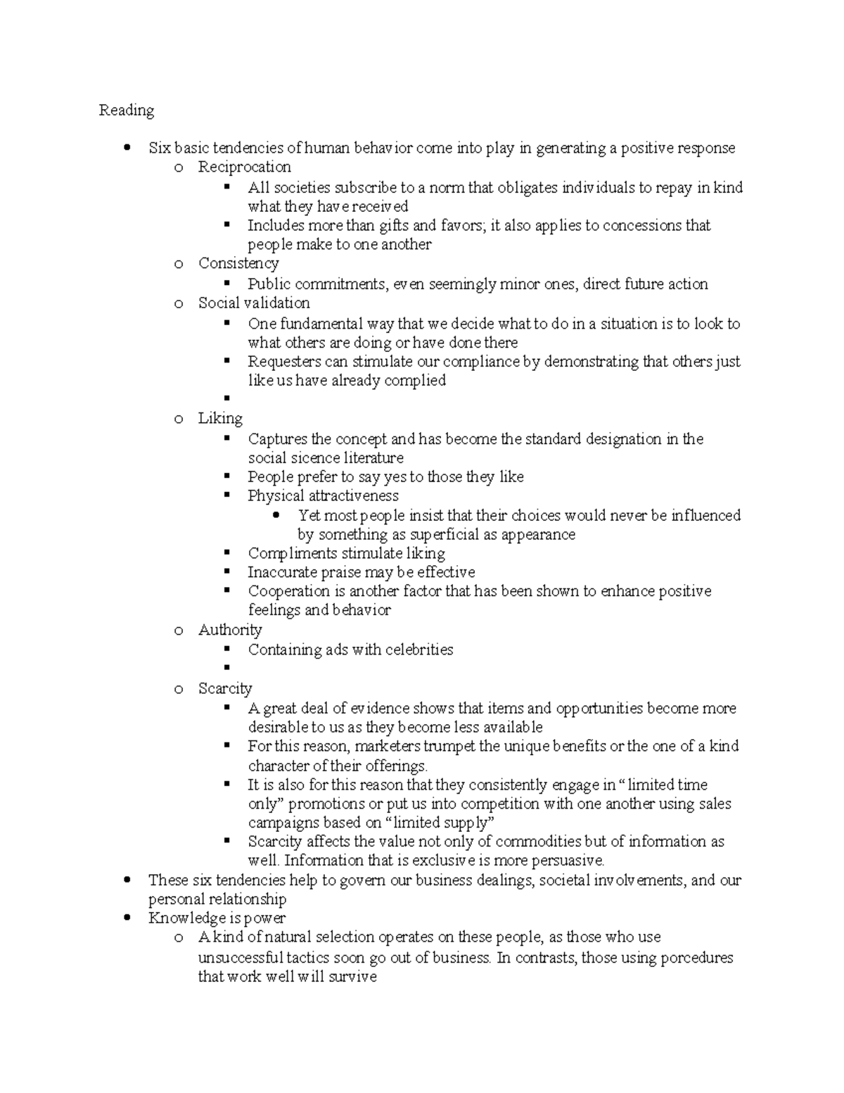 Science of Persuasion Reading Notes - Reading Six basic tendencies of ...