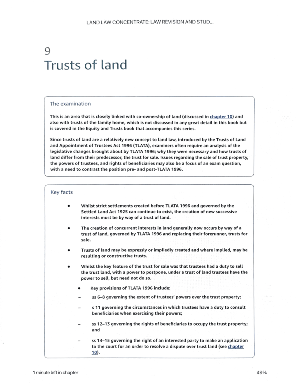 Trusts - trust on land - property law - Studocu