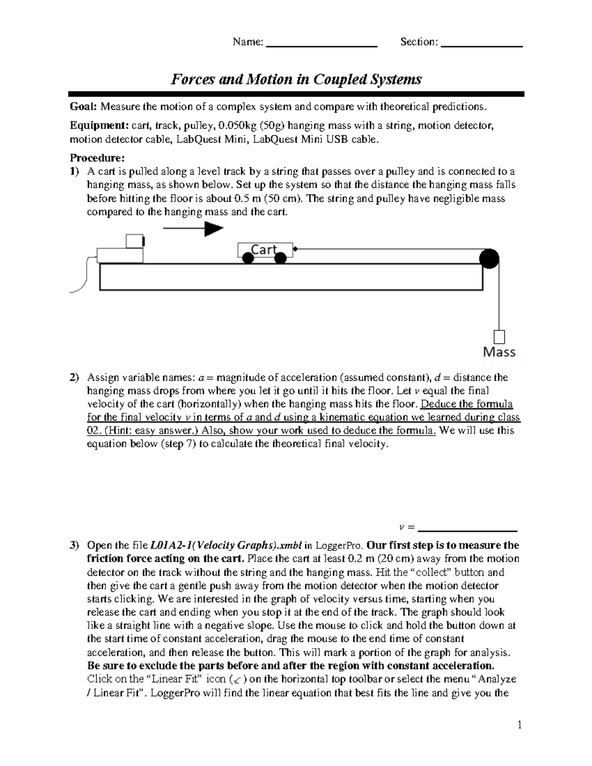 Activity 06-Force and motion in coupled systems -2nd - Forces and ...