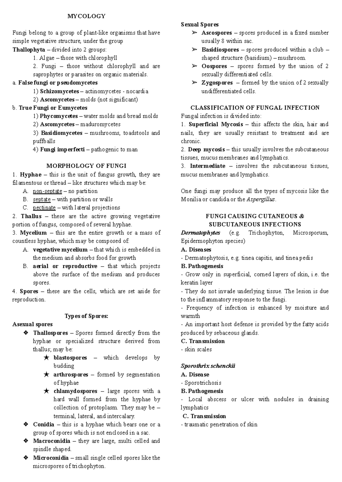 Mycology - MYCOLOGY Fungi belong to a group of plant-like organisms that have simple vegetative ...