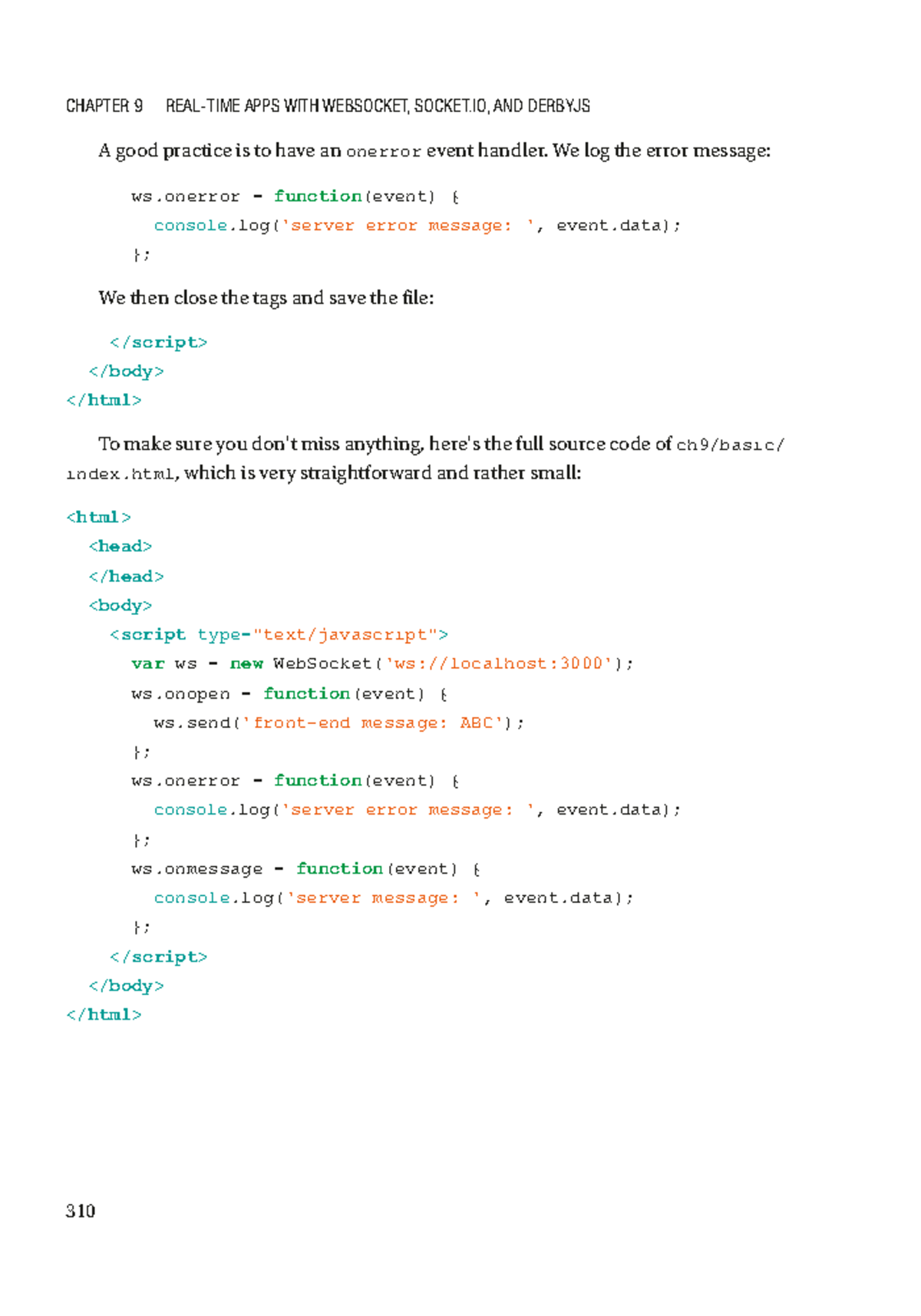 Practical Node Js 66 A Good Practice Is To Have An Onerror Event Handler We Log The Error