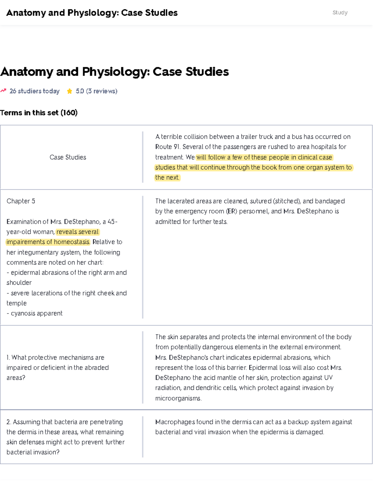 Anatomy and Physiology Case Studies Flashcards Quizlet - Get 3 extra ...